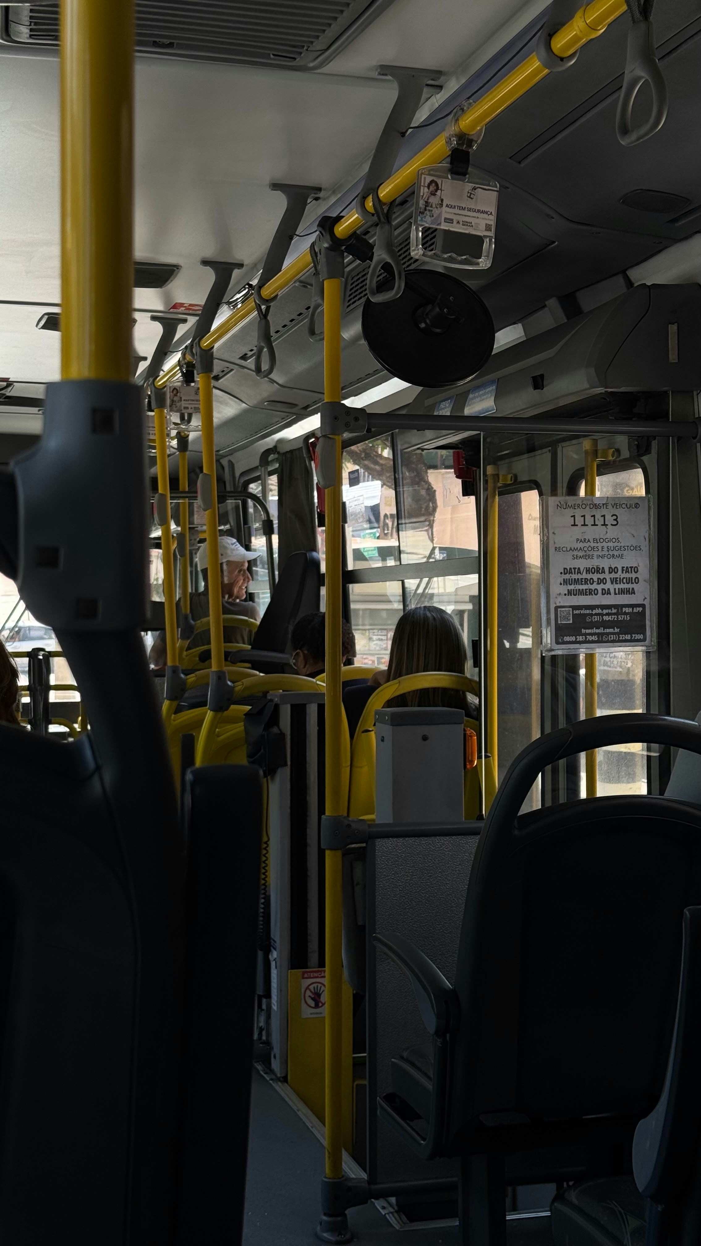 A view of the inside of a public transit bus photo – Free Car Image on ...