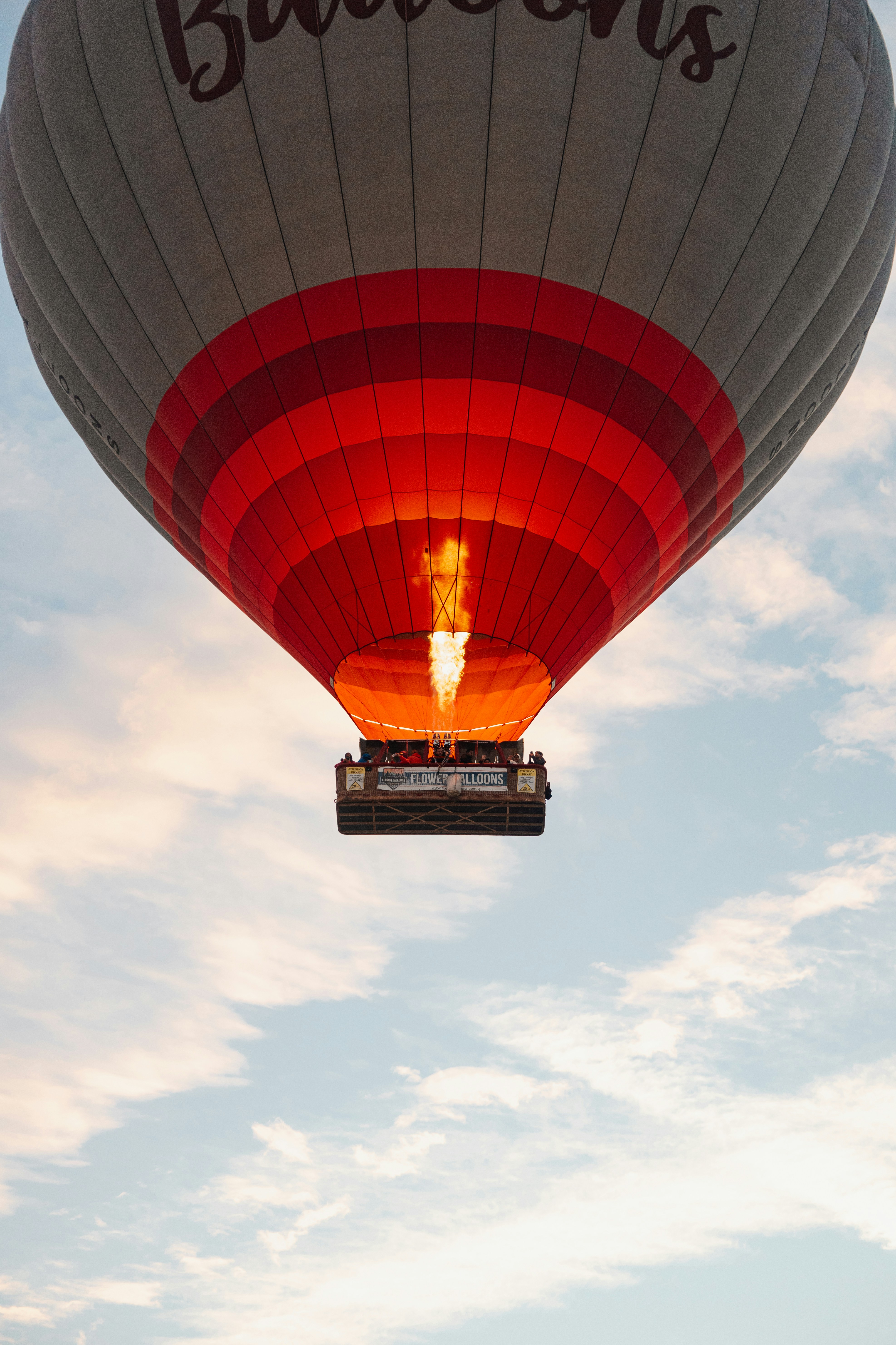 A hot air balloon with the word balloon's written on it photo – Free ...