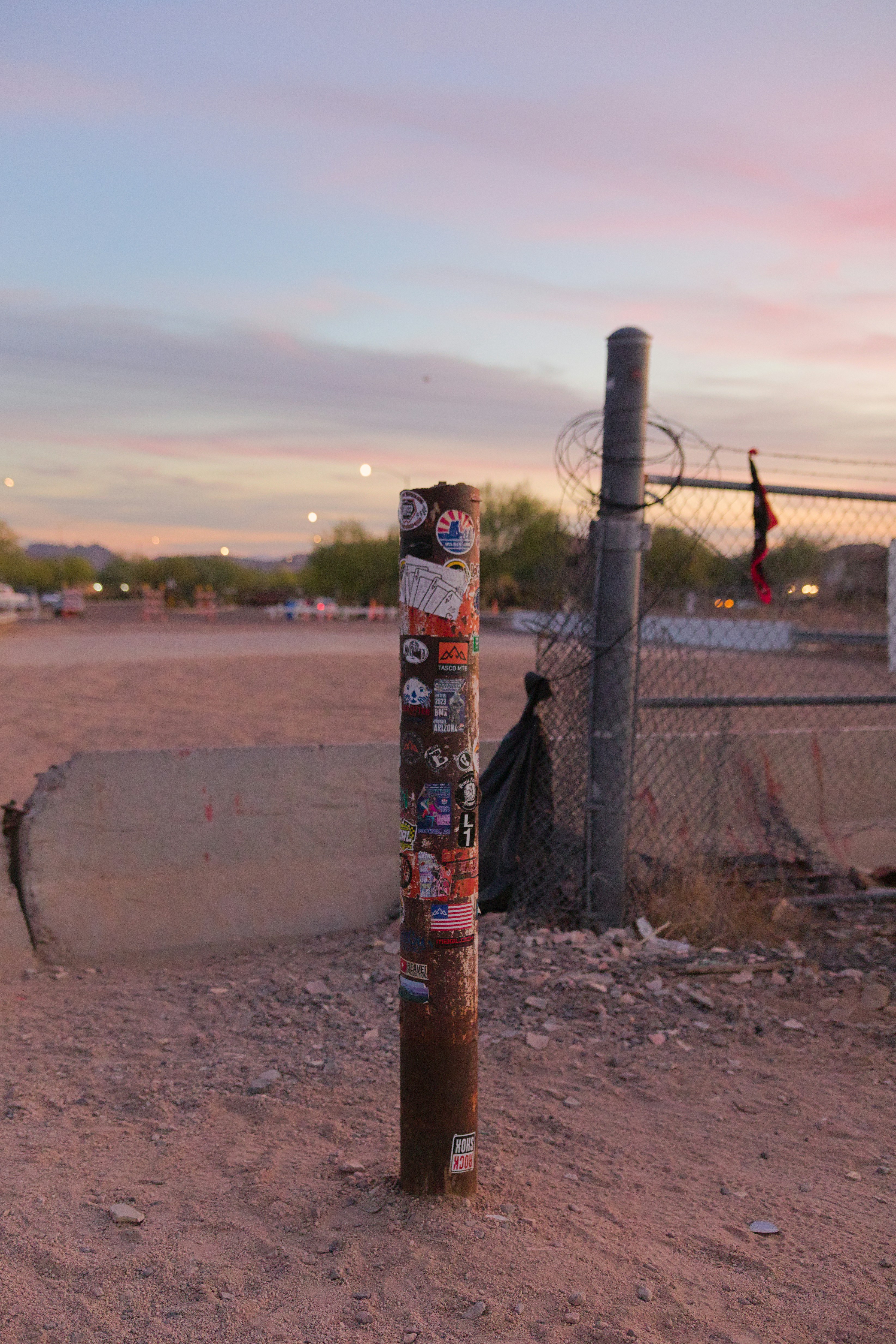 A pole that has some stickers on it photo – Free Sticker Image on Unsplash