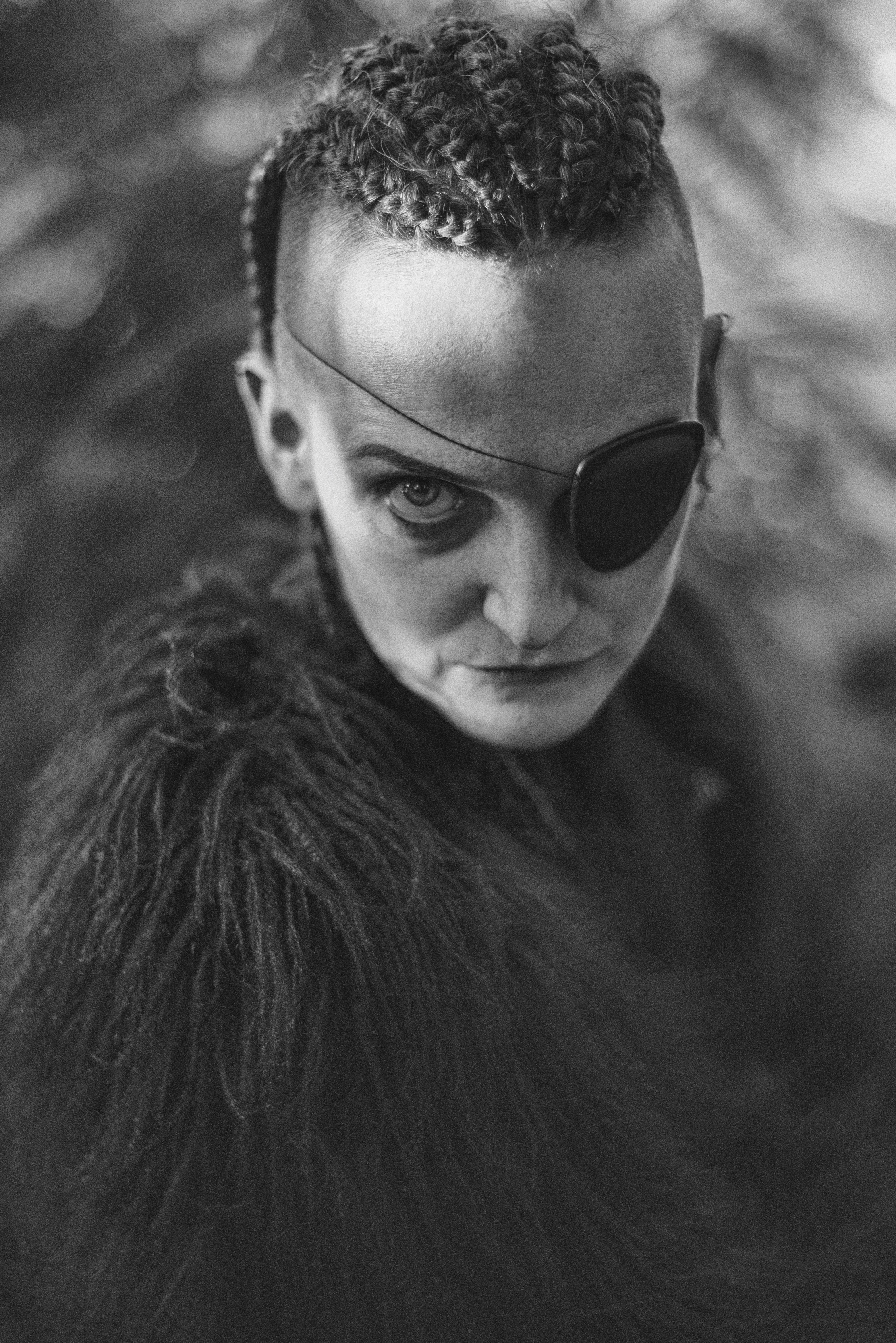 Eyepatch and Edge: A Portrait in Mono