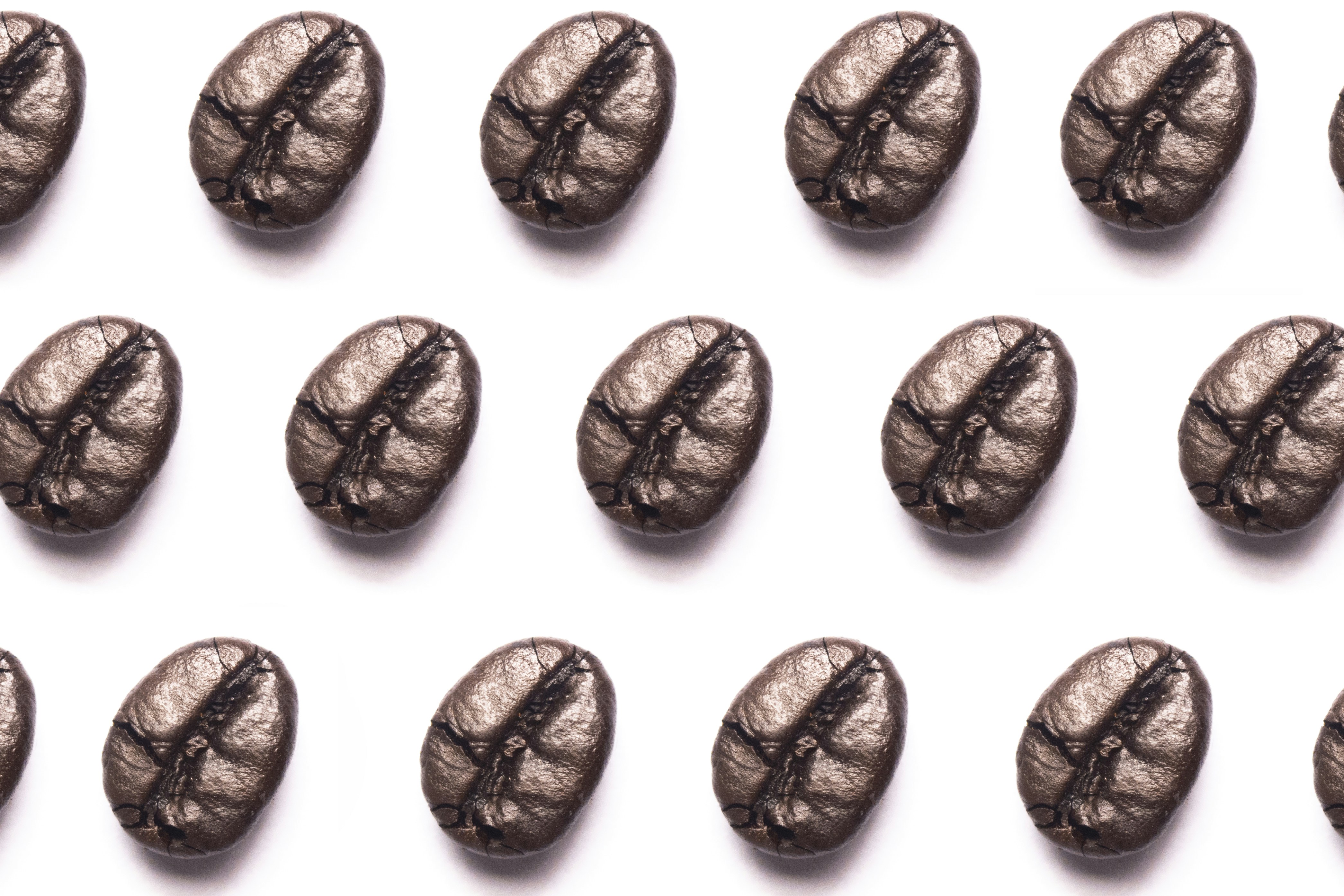 Diagonal Quilt of Gleaming Coffee Beans