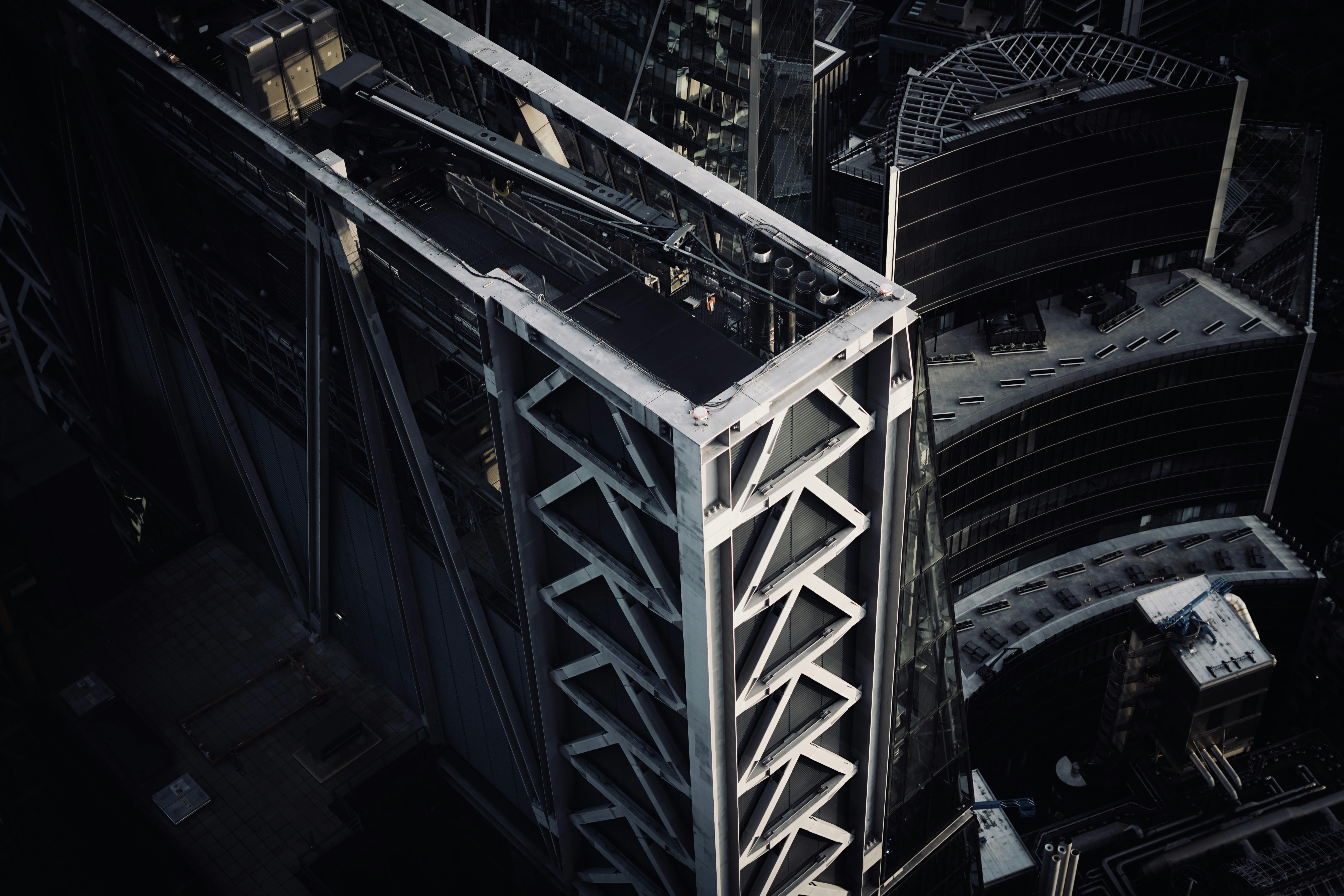 An aerial view of a large metal structure photo – Free London Image on ...