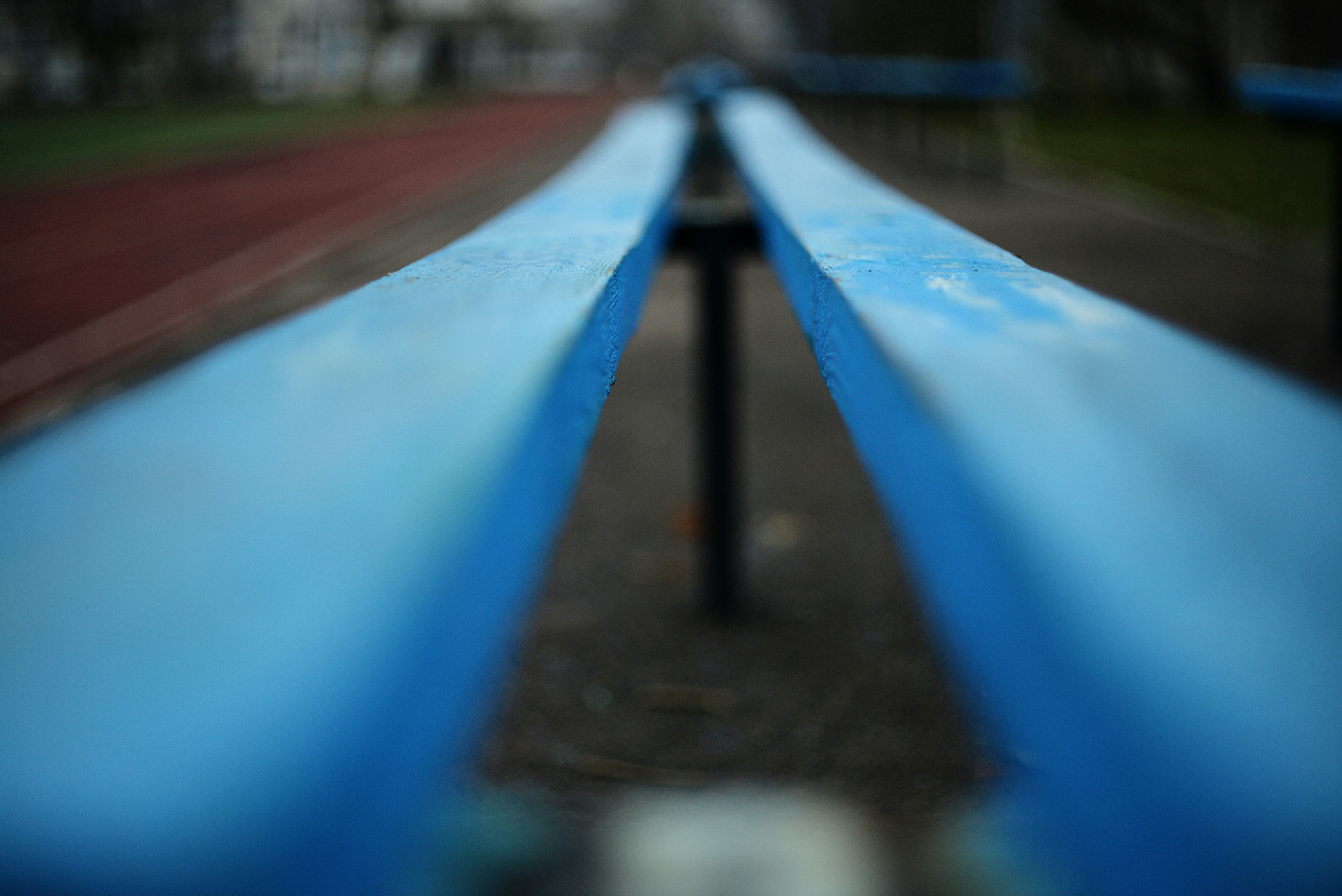 Blue Rail Convergence: A Moment of Quiet Perspective
