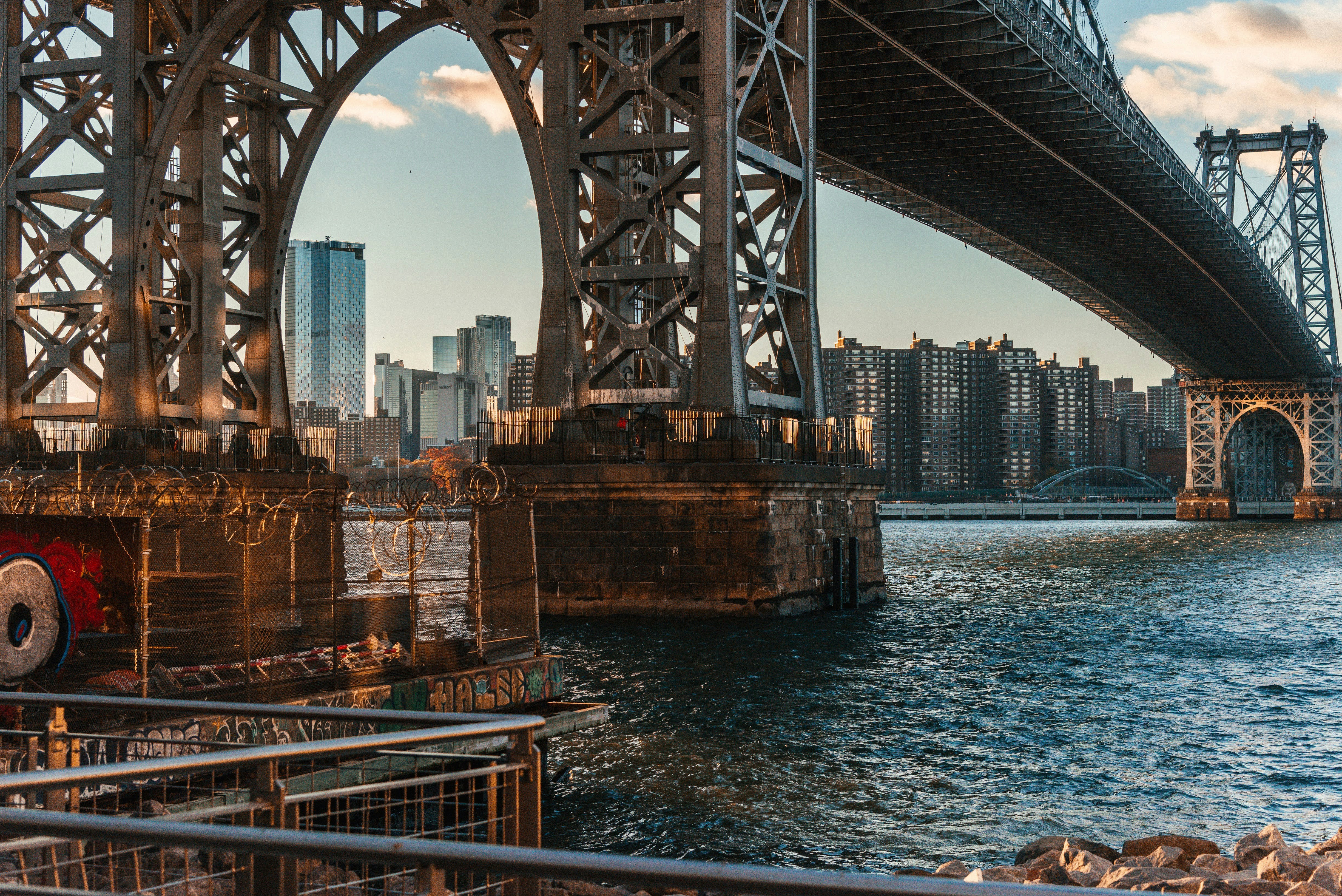 A large bridge over a large body of water photo – Free Williamsburg ...