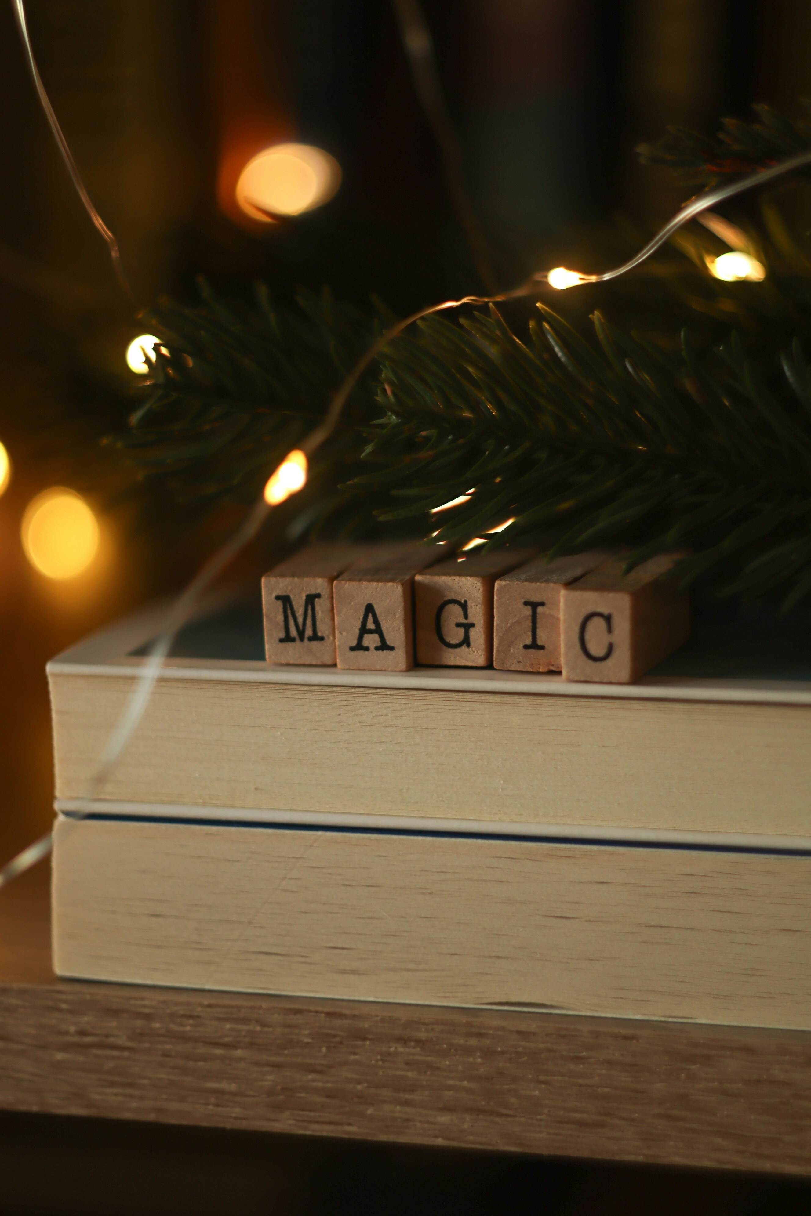 MAGIC on a Quiet Shelf: Warm Lights Over a Little Stack