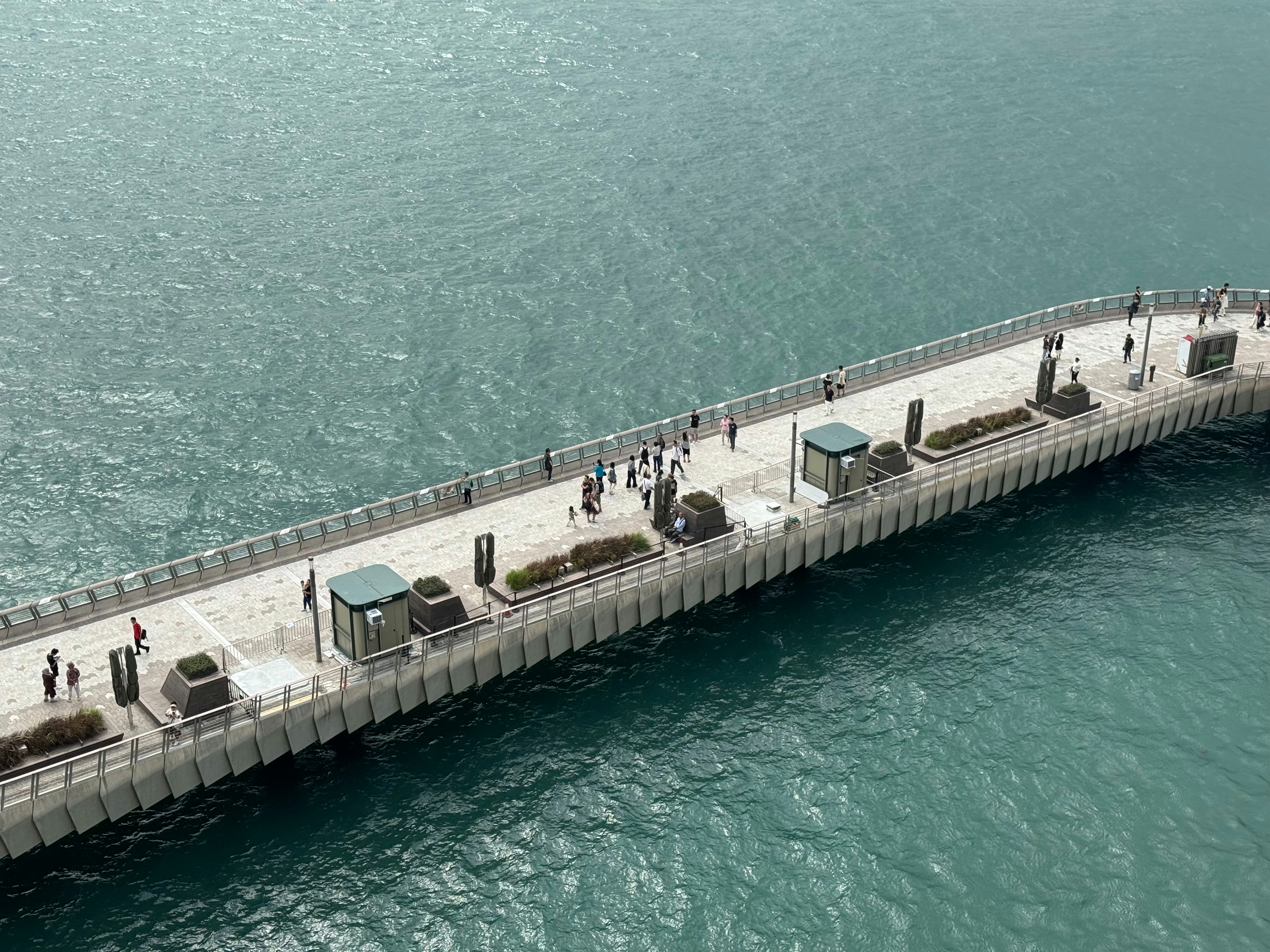 An aerial view of a pier with cars parked on it photo – Free Human ...