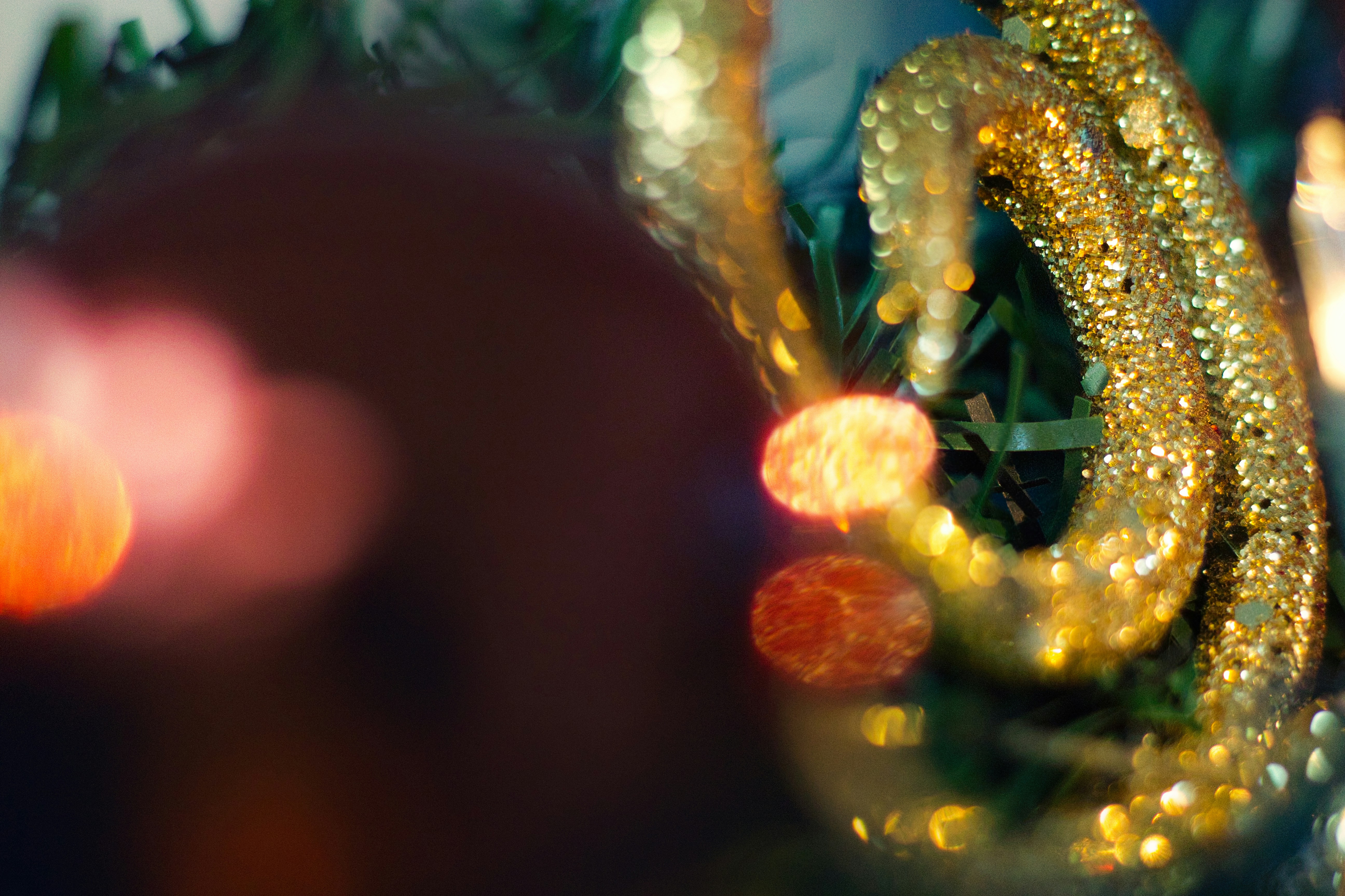 Glittering Curve: a Soft-Focus Holiday Ornament Portrait