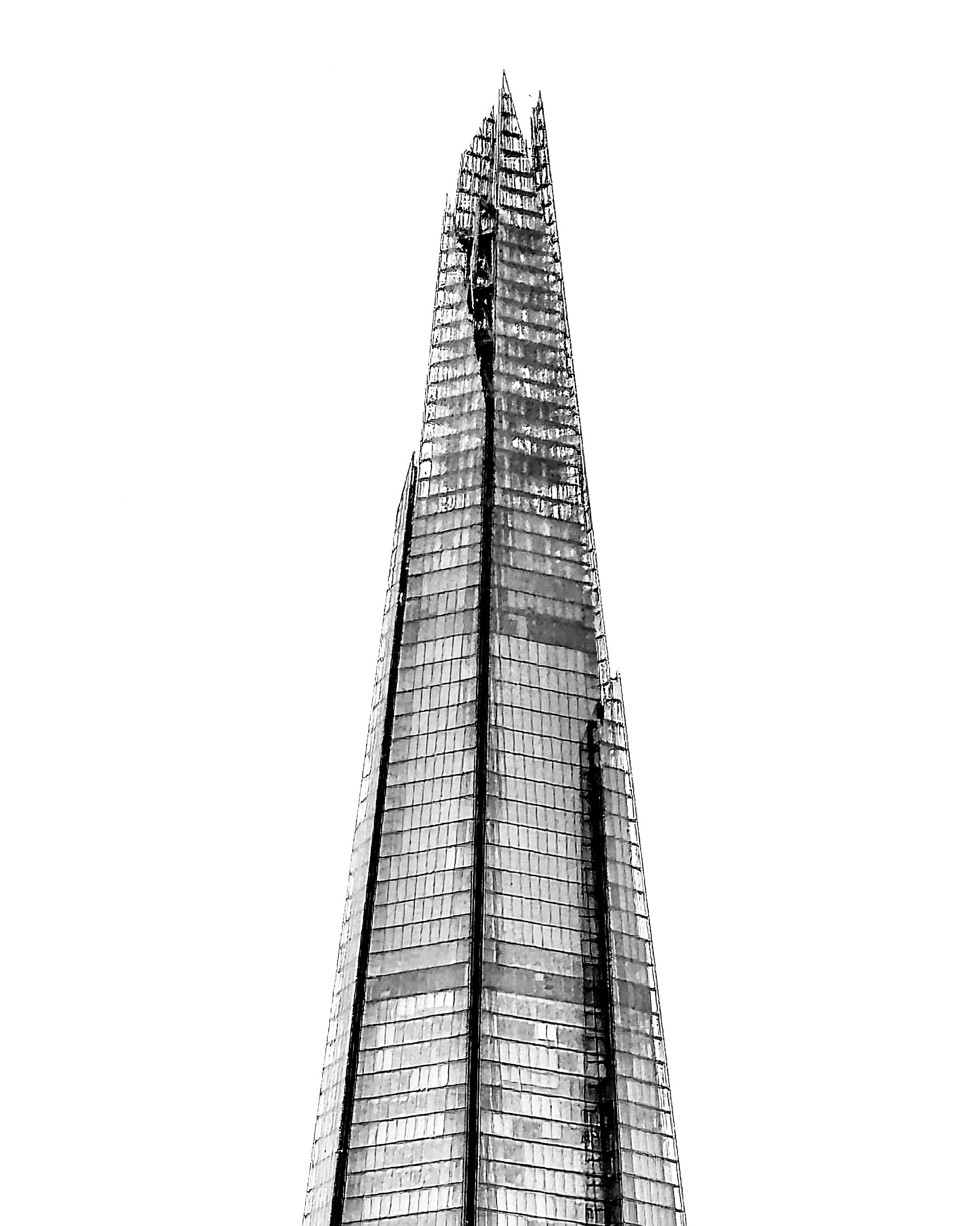 A black and white photo of the shard of the shard of the shaAlvin David
