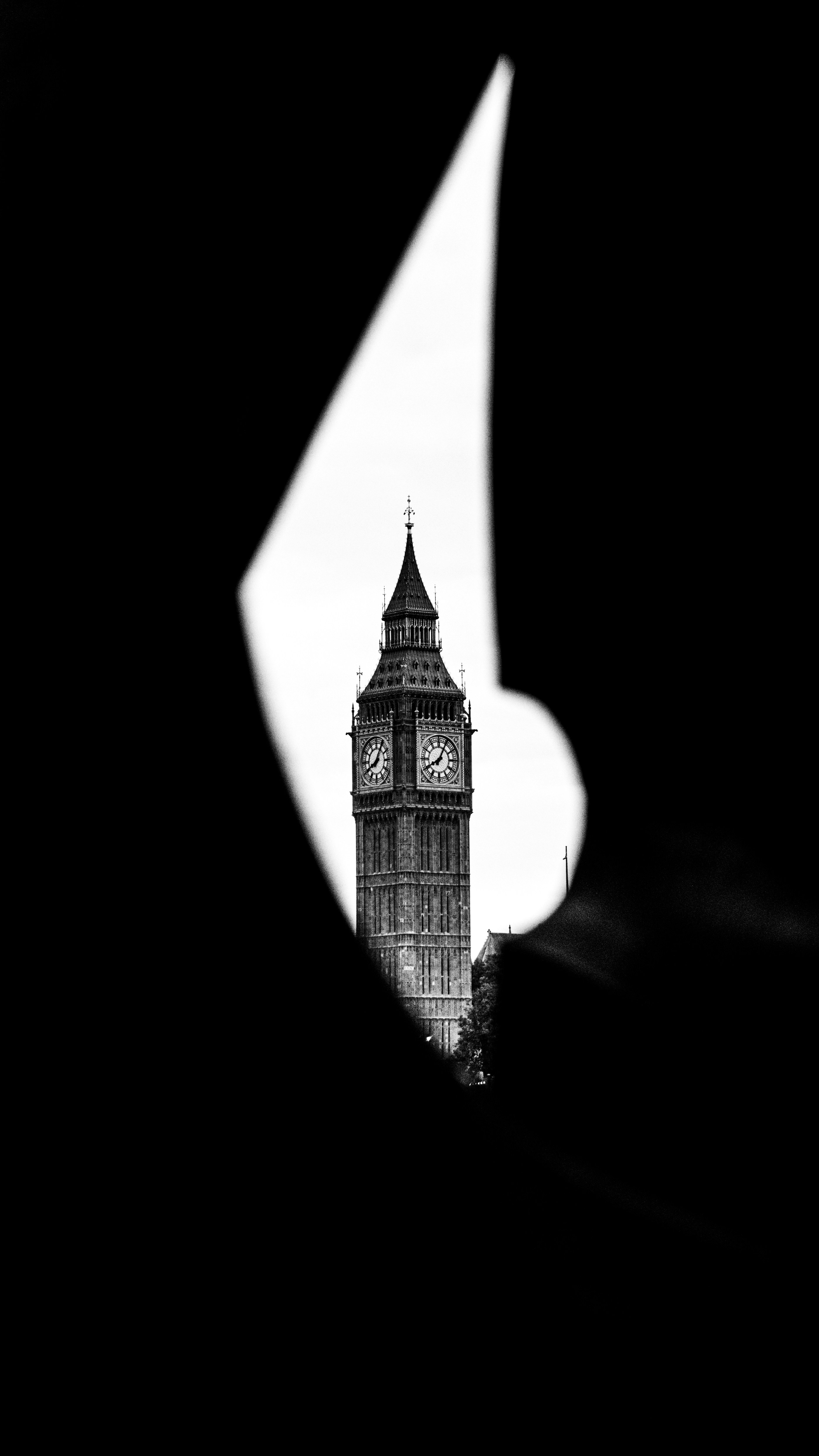 Edge of Night: Big Ben Framed by a Stark Silhouette