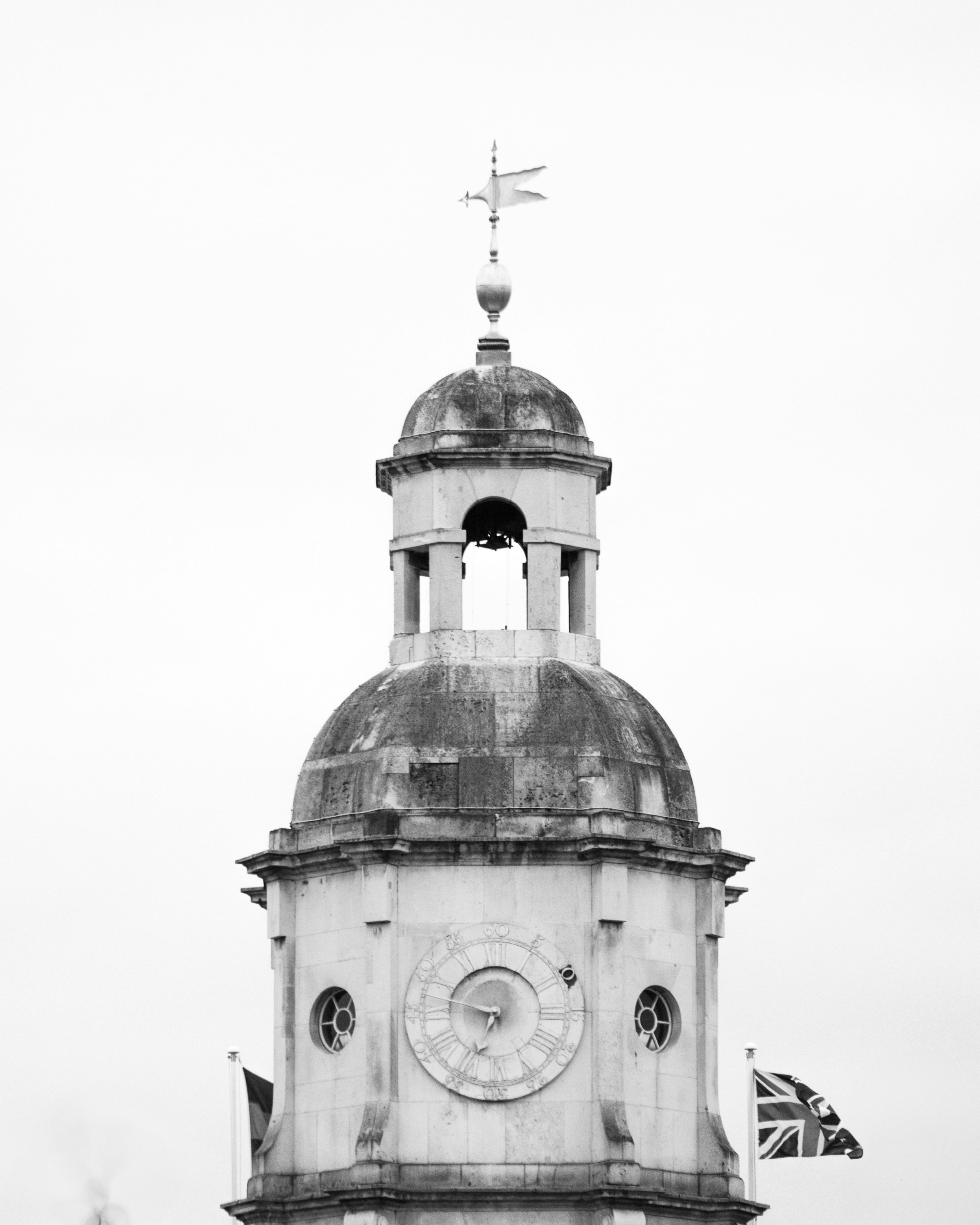 A black and white photo of a clock tower photo – Free Building Image on ...