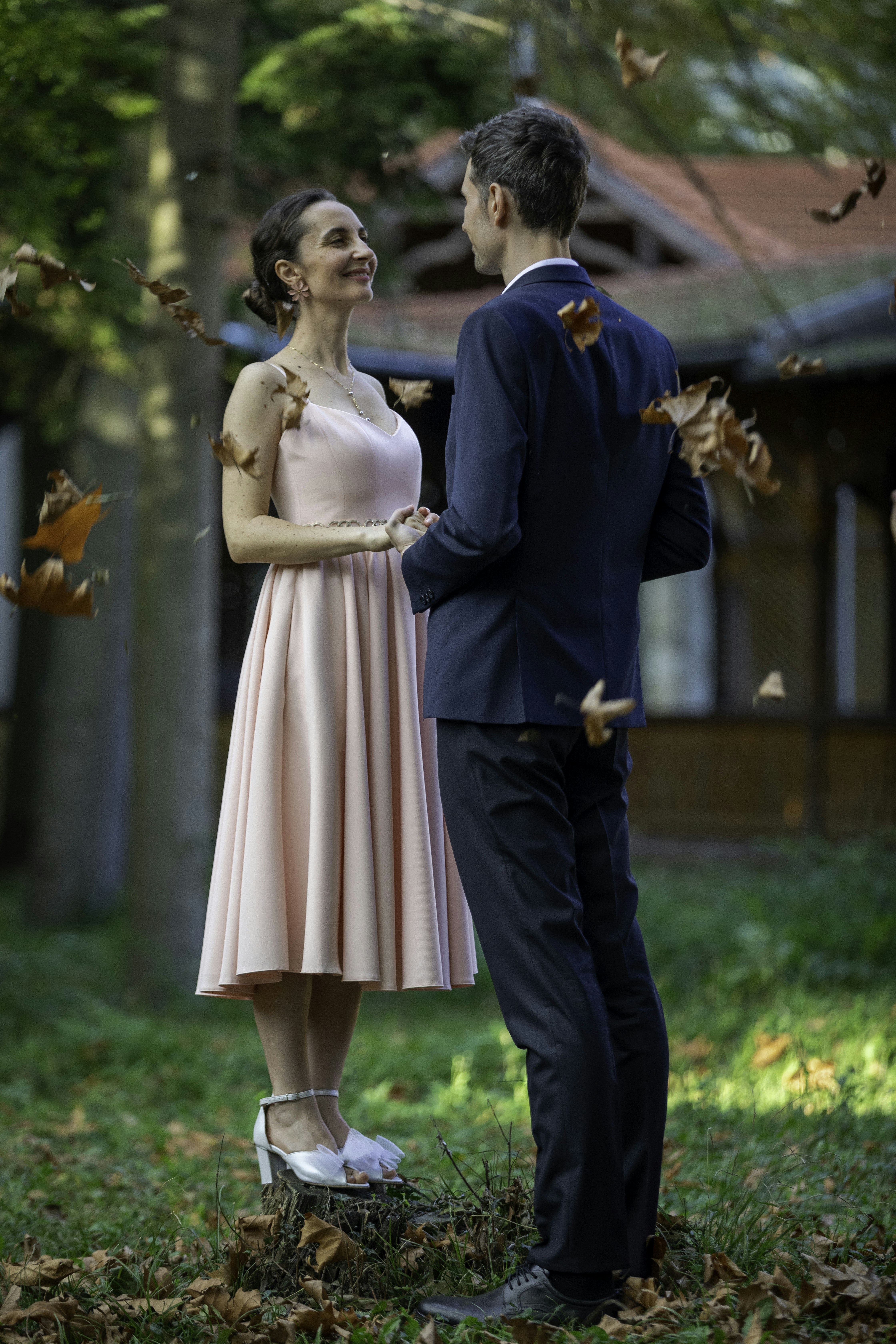 Garden Vows: A Quiet Moment Between Two in Autumn Light