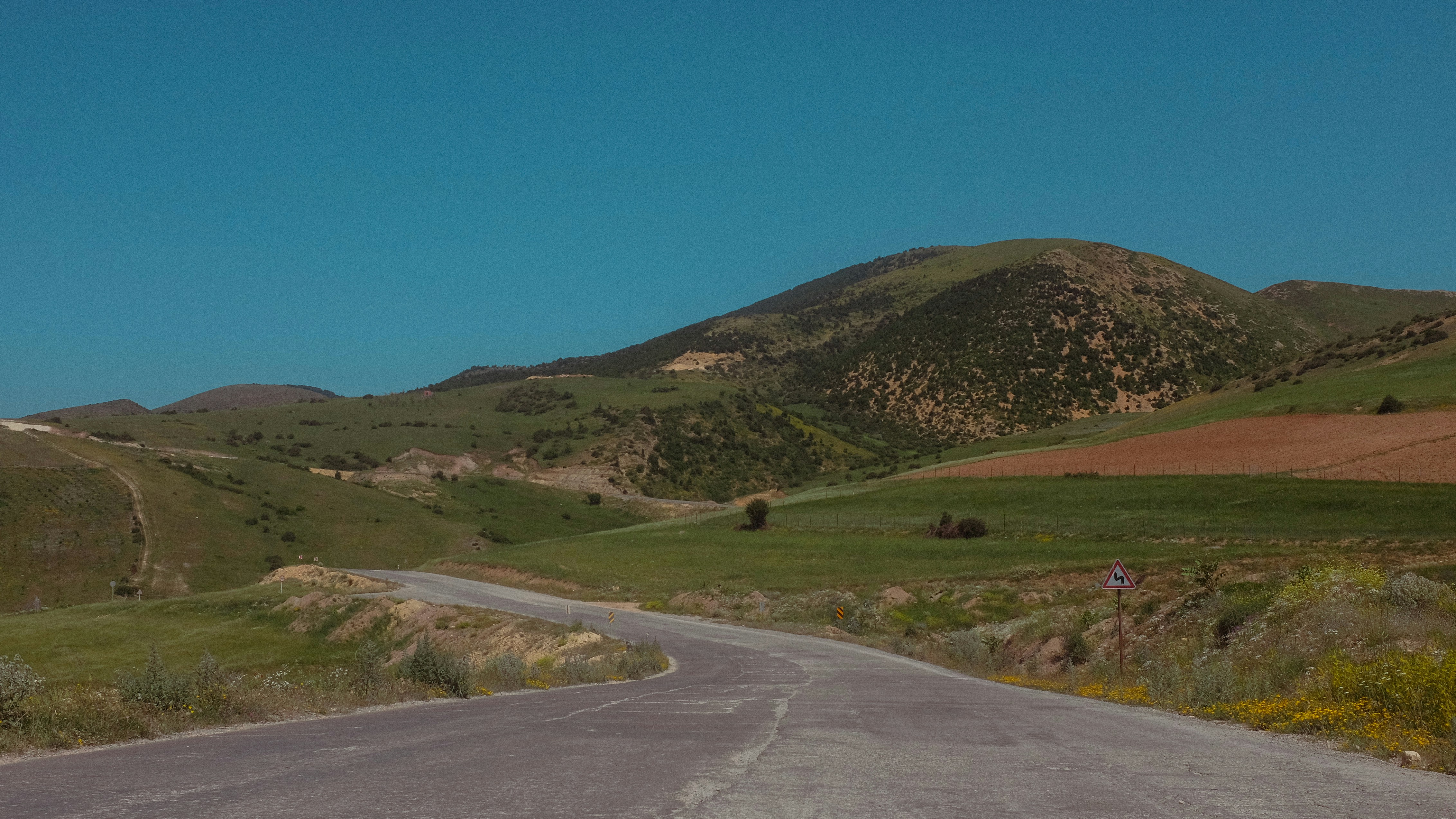 S-curve Serenade: A Winding Road Through Emerald Hills