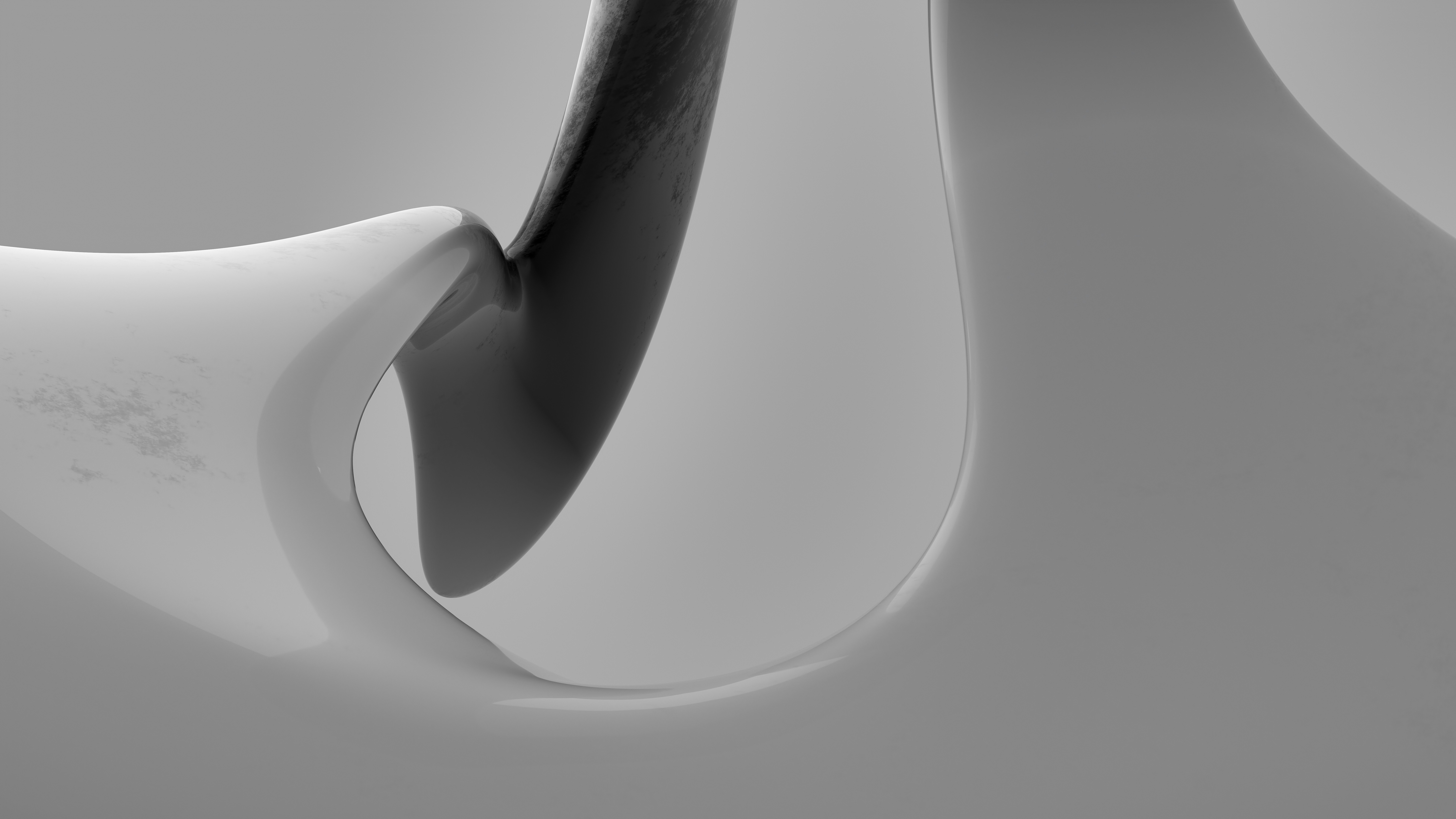 A black and white photo of a curved object photo – Free 4k wallpaper ...