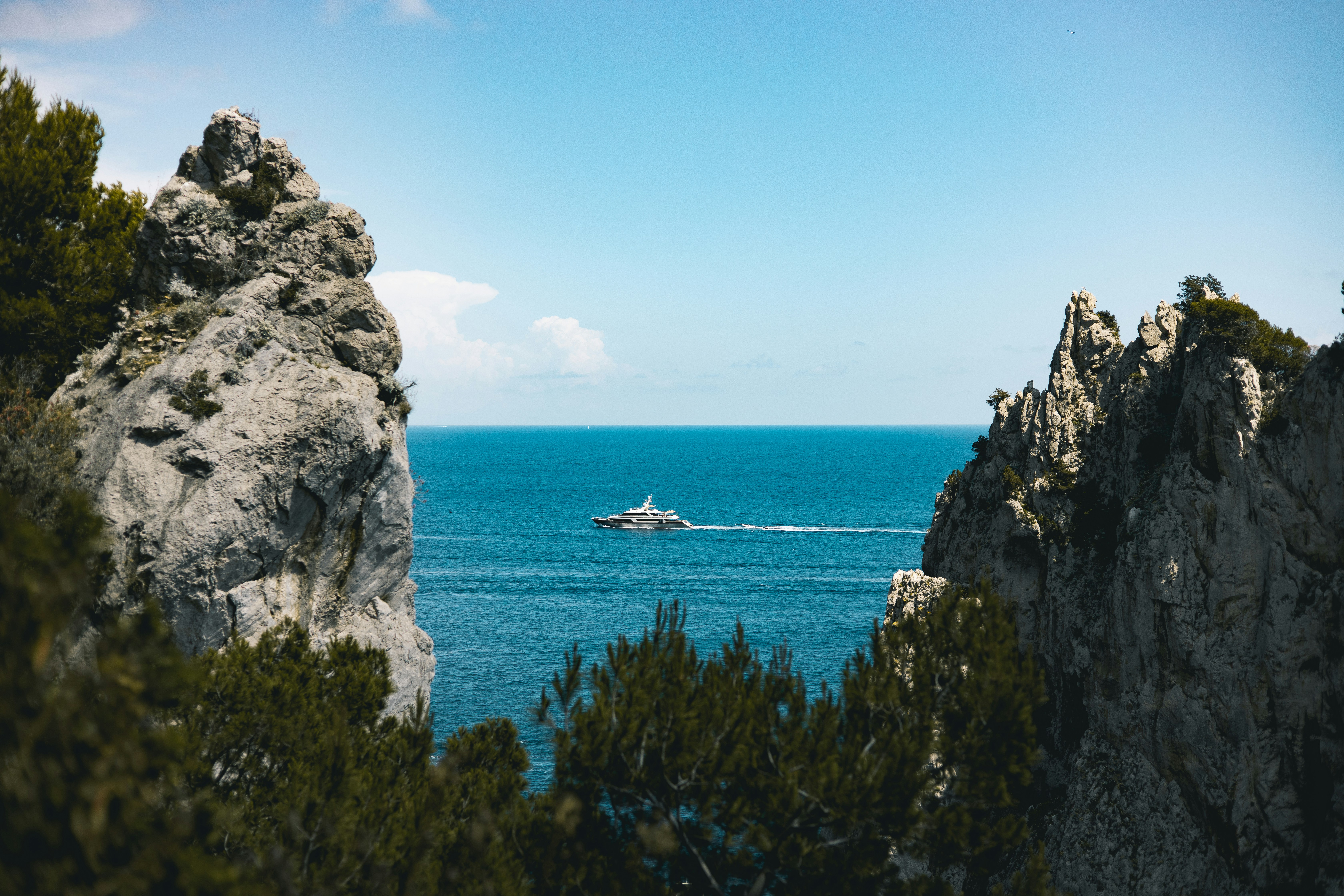 Seaside Passage Through Rocky Sentinels