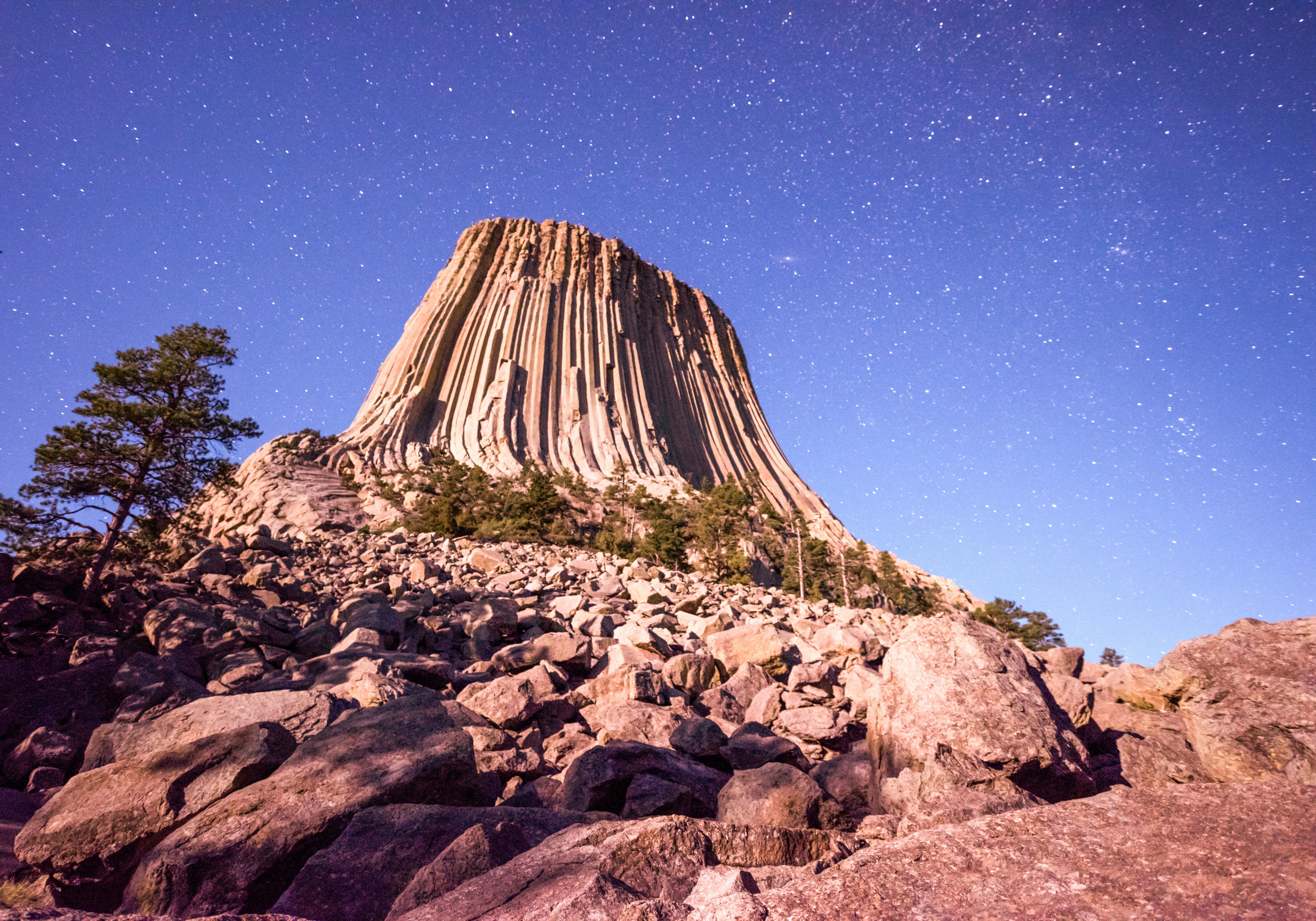 Starry Sentinel: The Granite Spire under a Velvet Night
