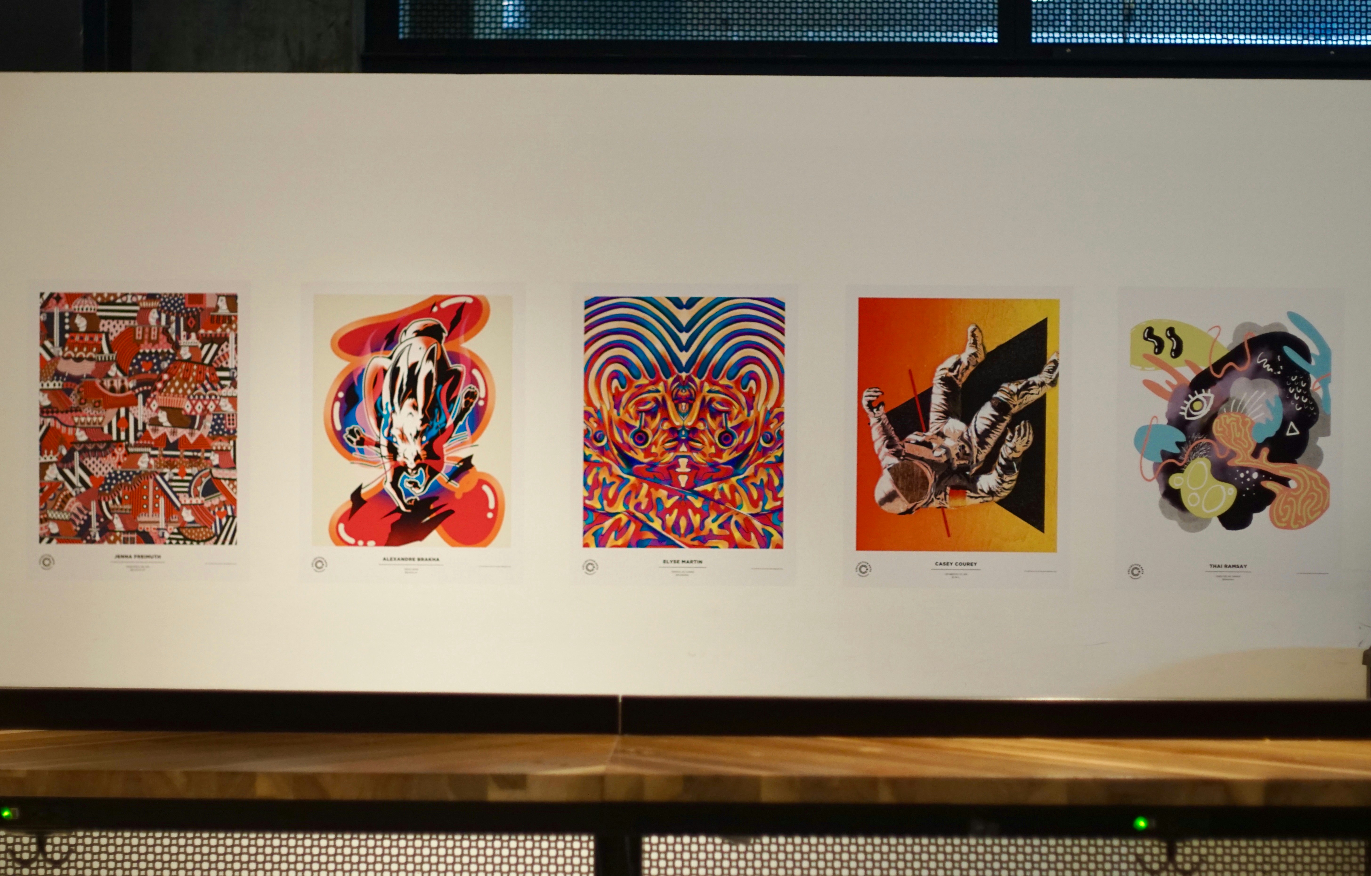 A picture of a bunch of art hanging on a wall photo – Free Woman Image ...
