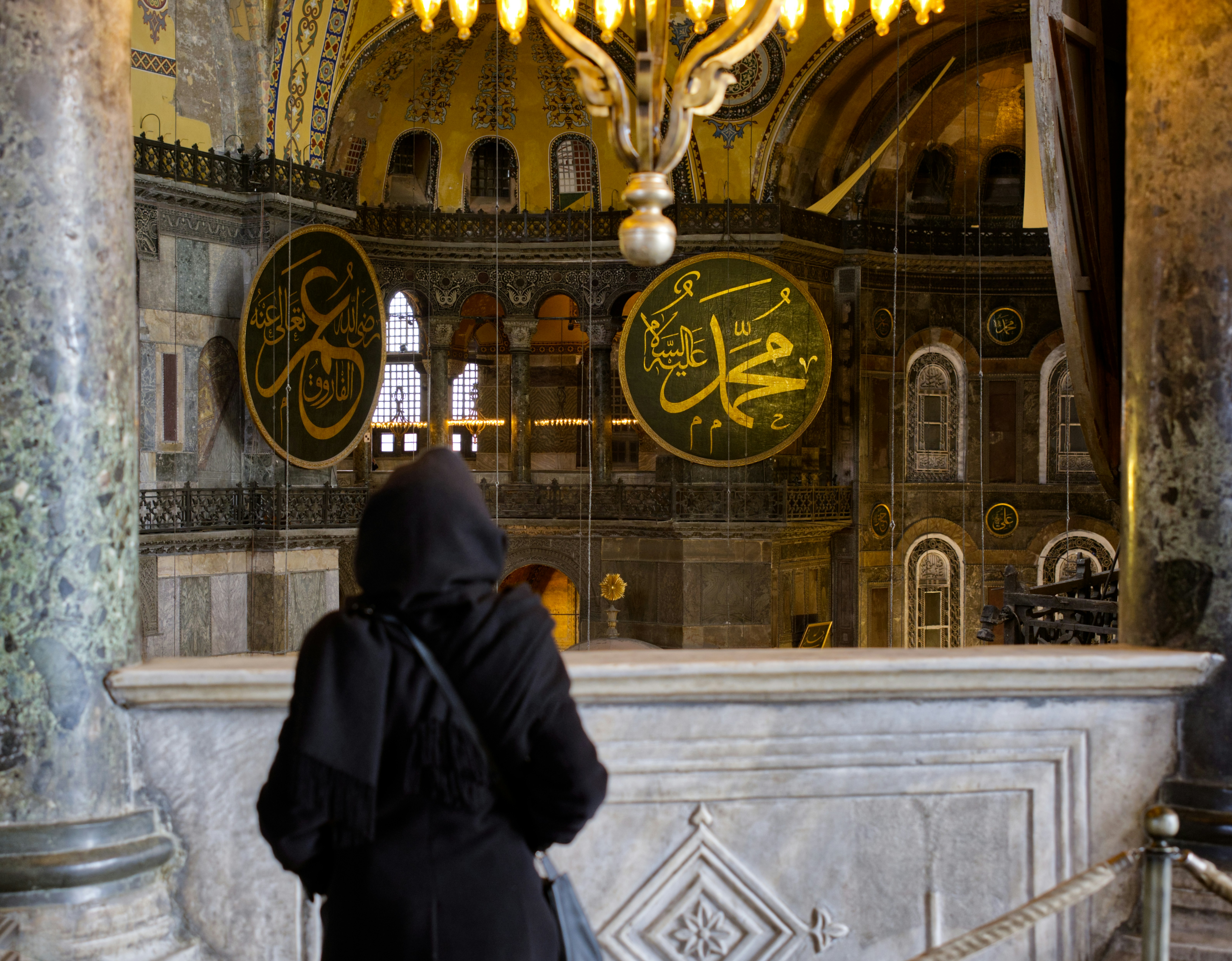 Hushed Reverence Before Green-Gold Medallions