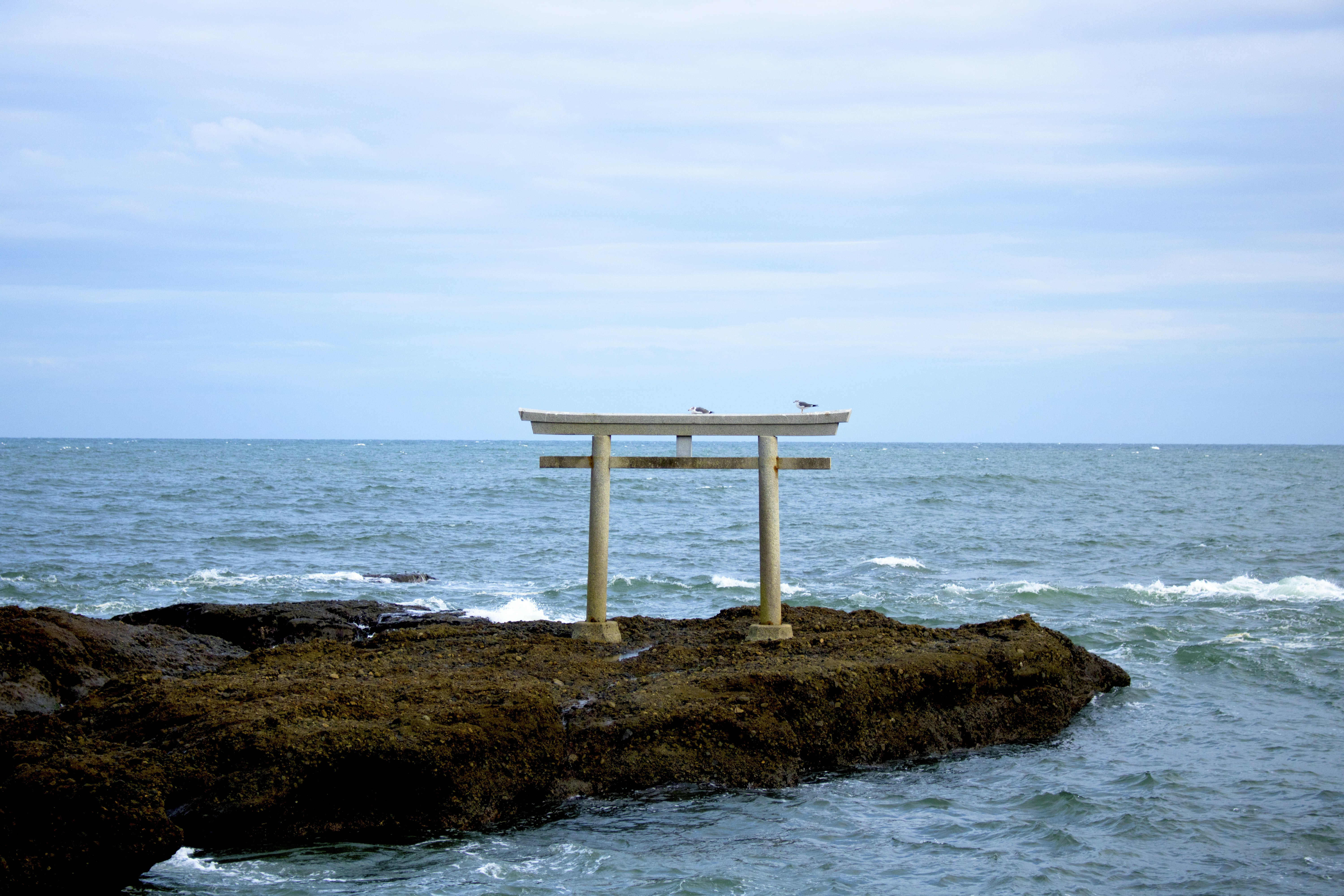 Solitary Torii by the Sea