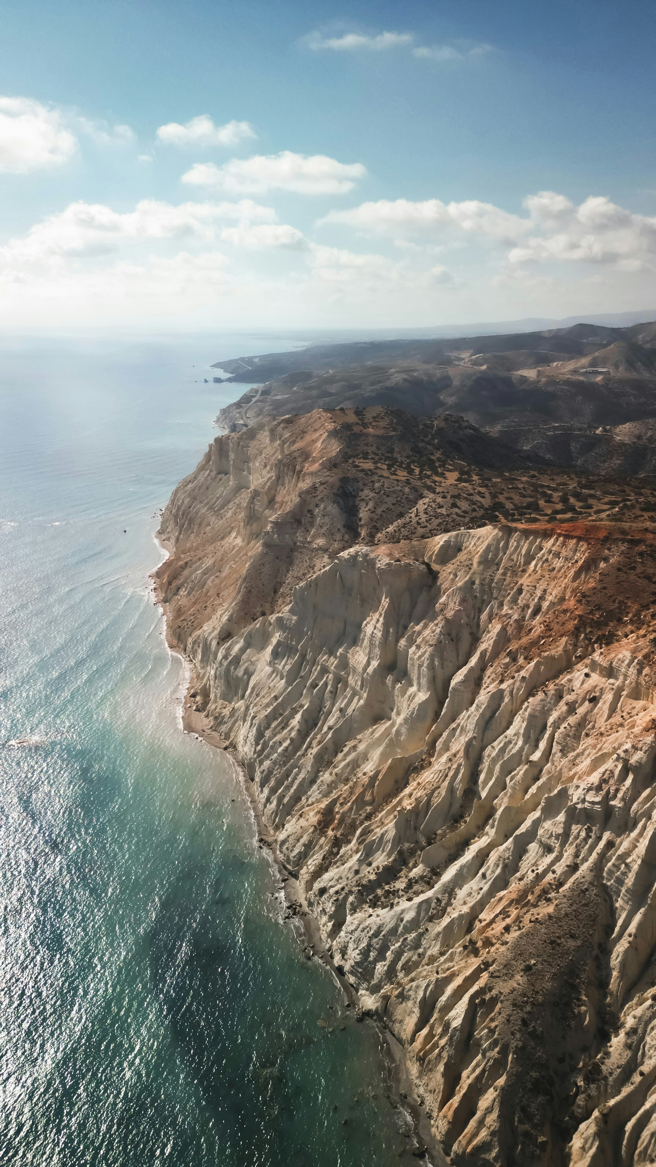 Majestic Cliffs of Cyprus Meeting the Mediterranean