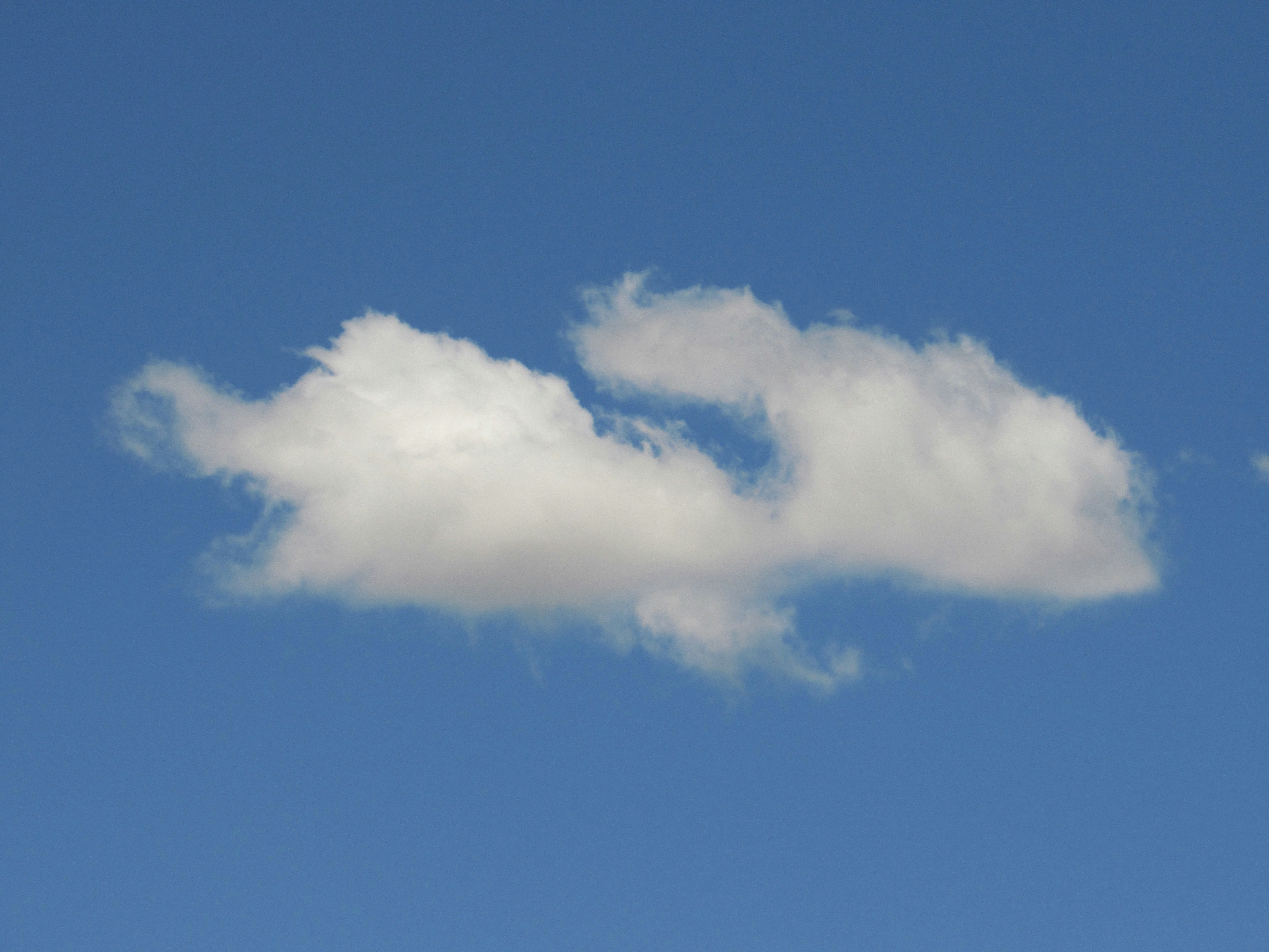A cloud shaped like an arrow in a blue sky photo – Free Cloud Image on ...