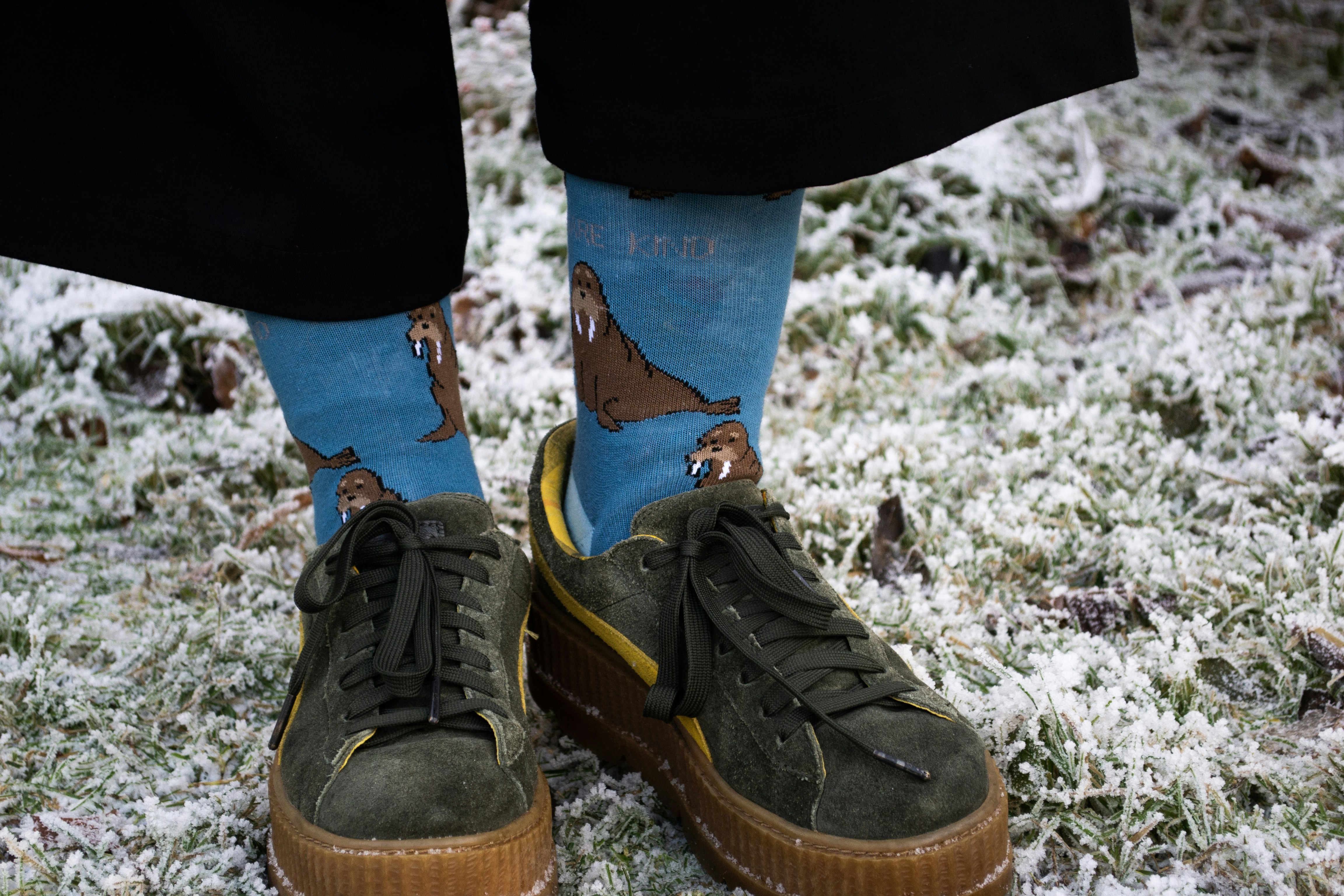 Grounded Steps: Colorful Socks Meet Earthy Boots