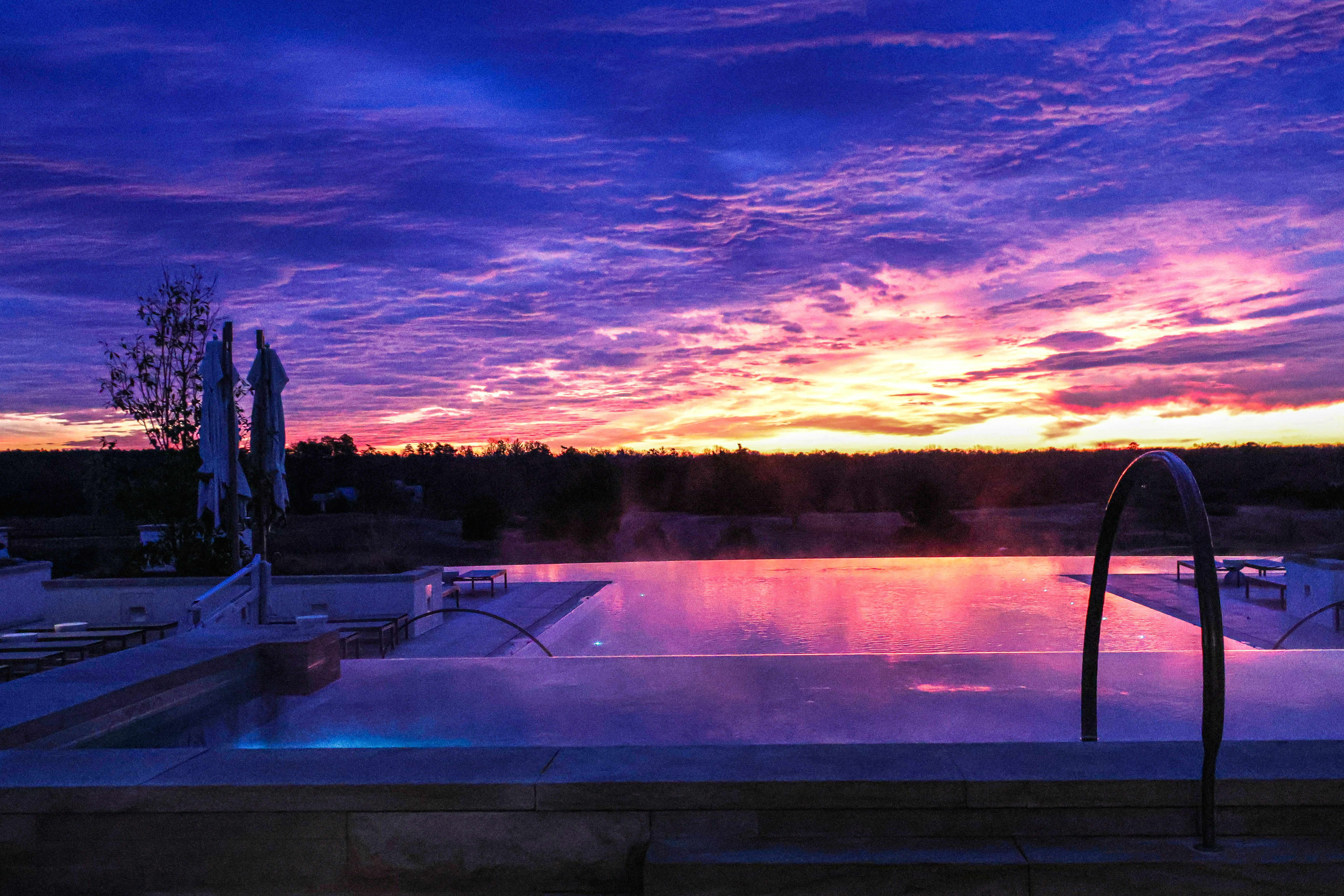 A large swimming pool surrounded by a forest photo – Free Keswick hall ...