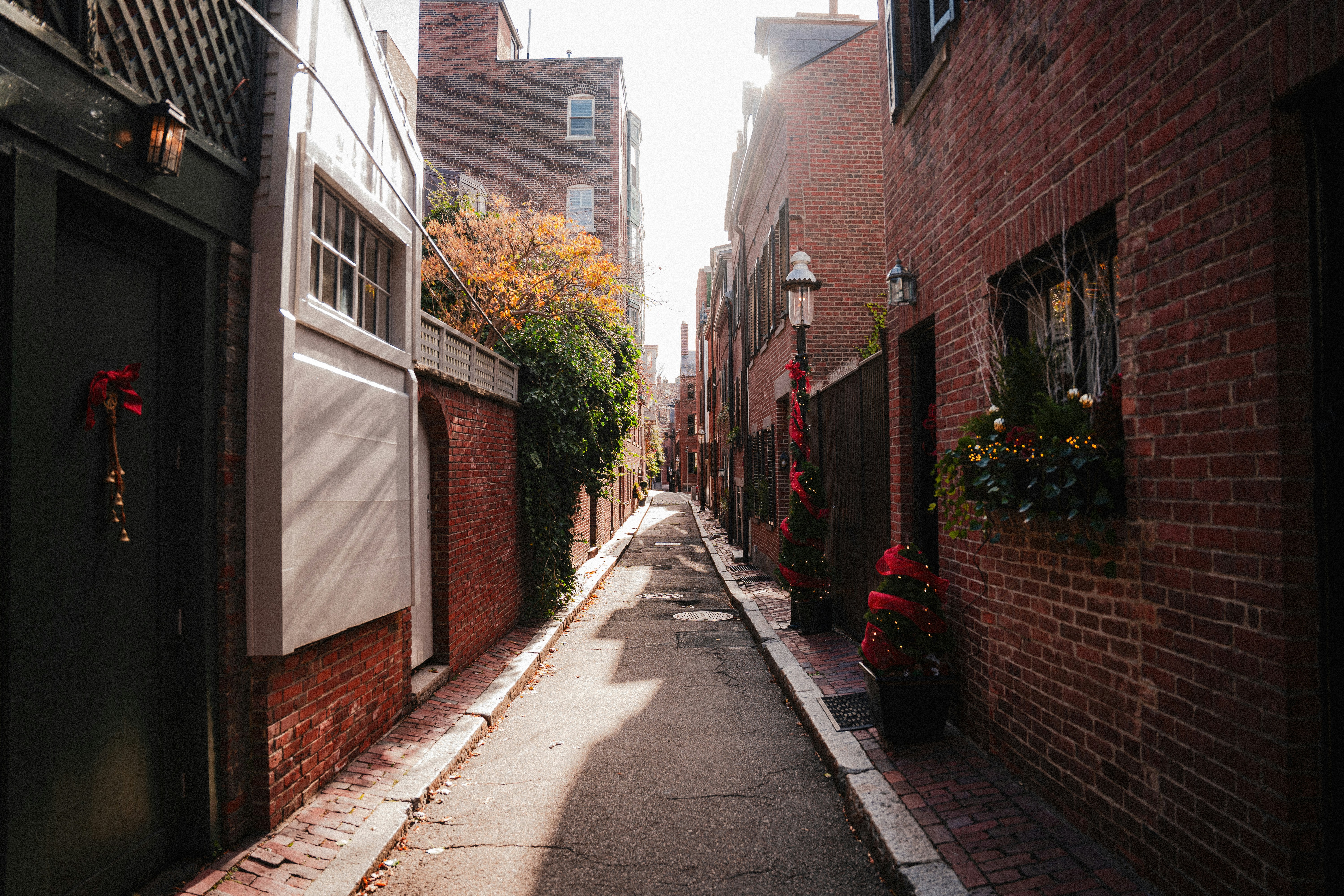 Beacon Hill during Christmas.