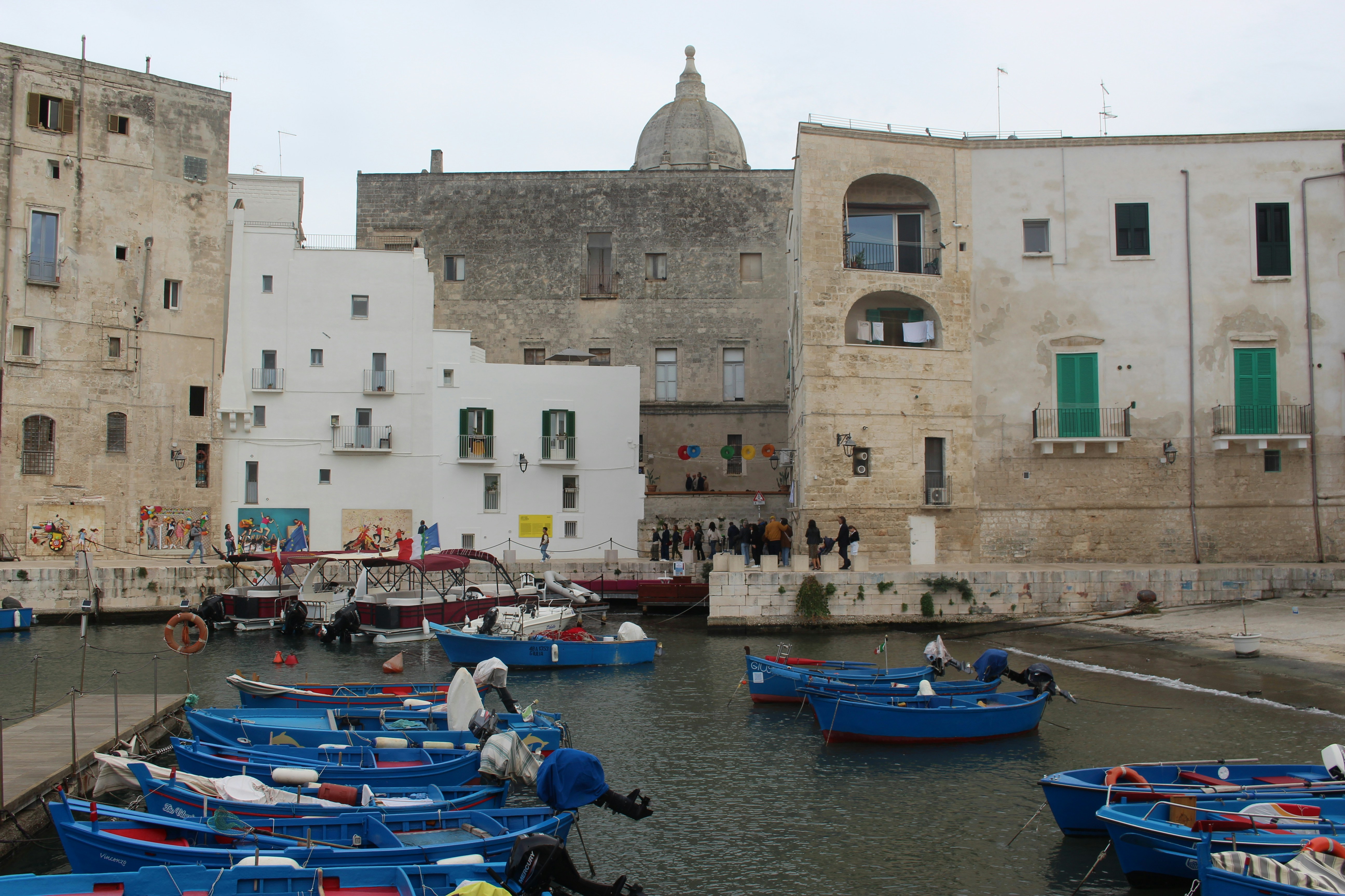 Serene Harbor Amidst Historic Architecture