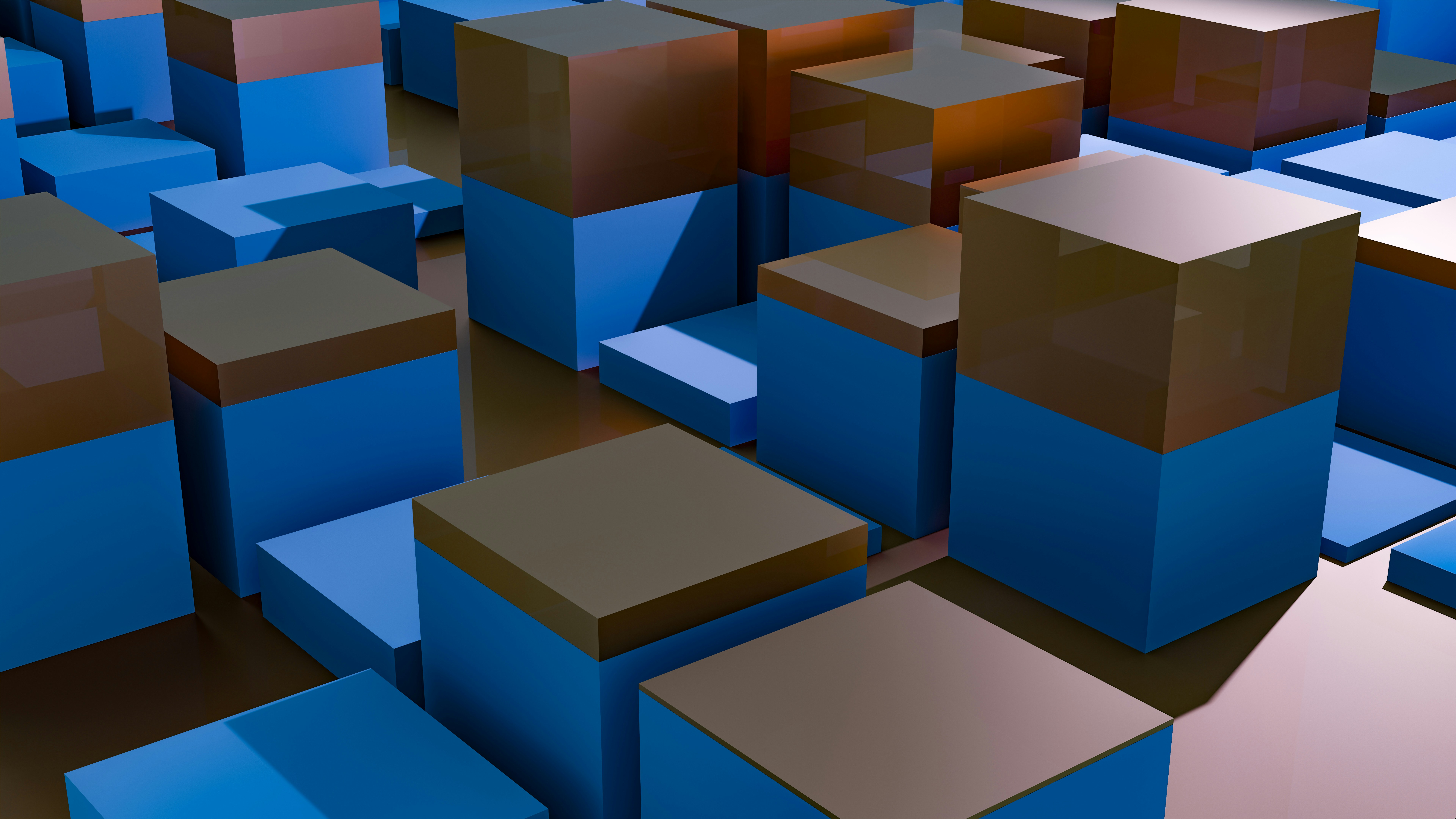 A bunch of boxes that are stacked together photo – Free Geometry Image ...