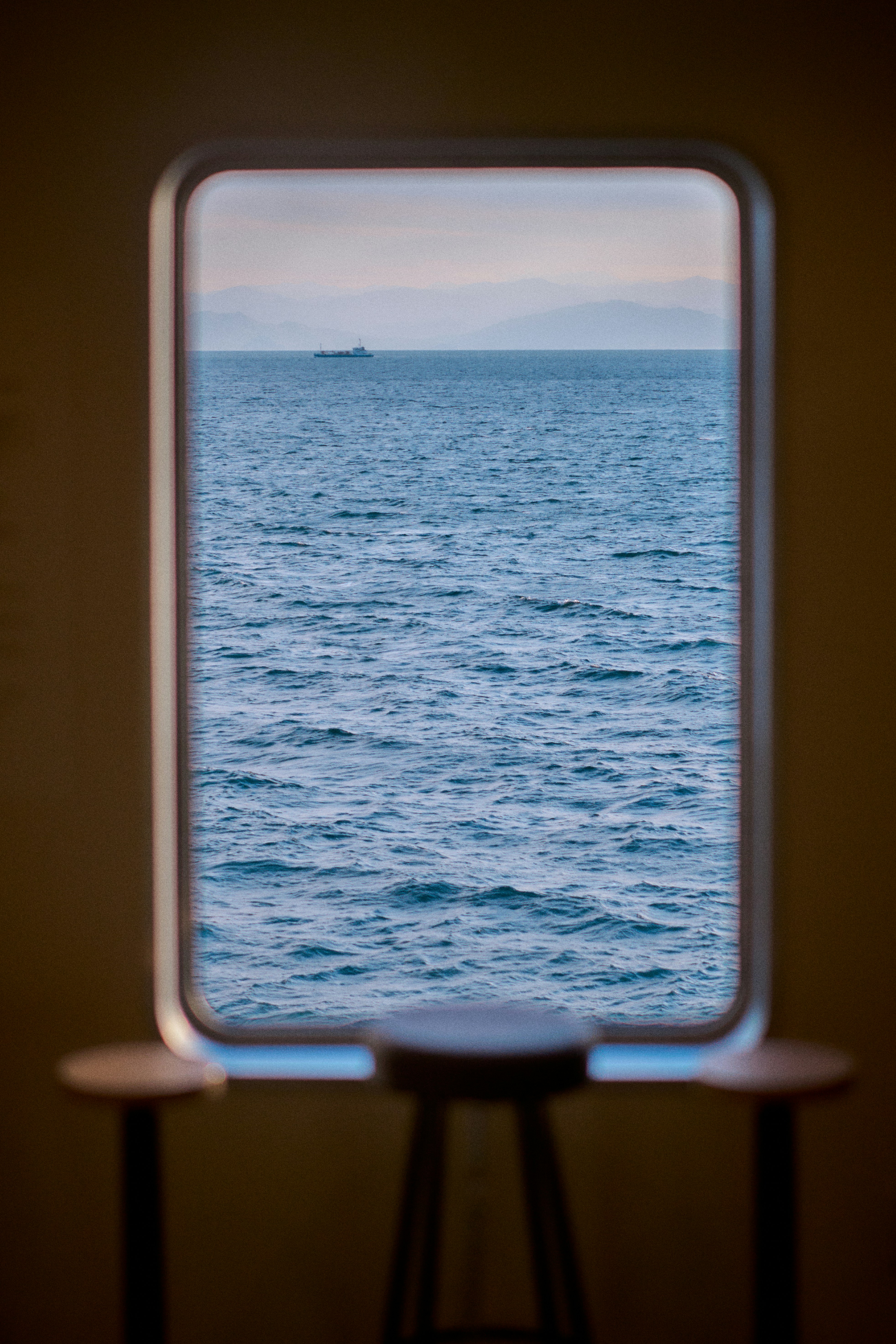 A view of a body of water through a window photo – Free 日本 Image on ...