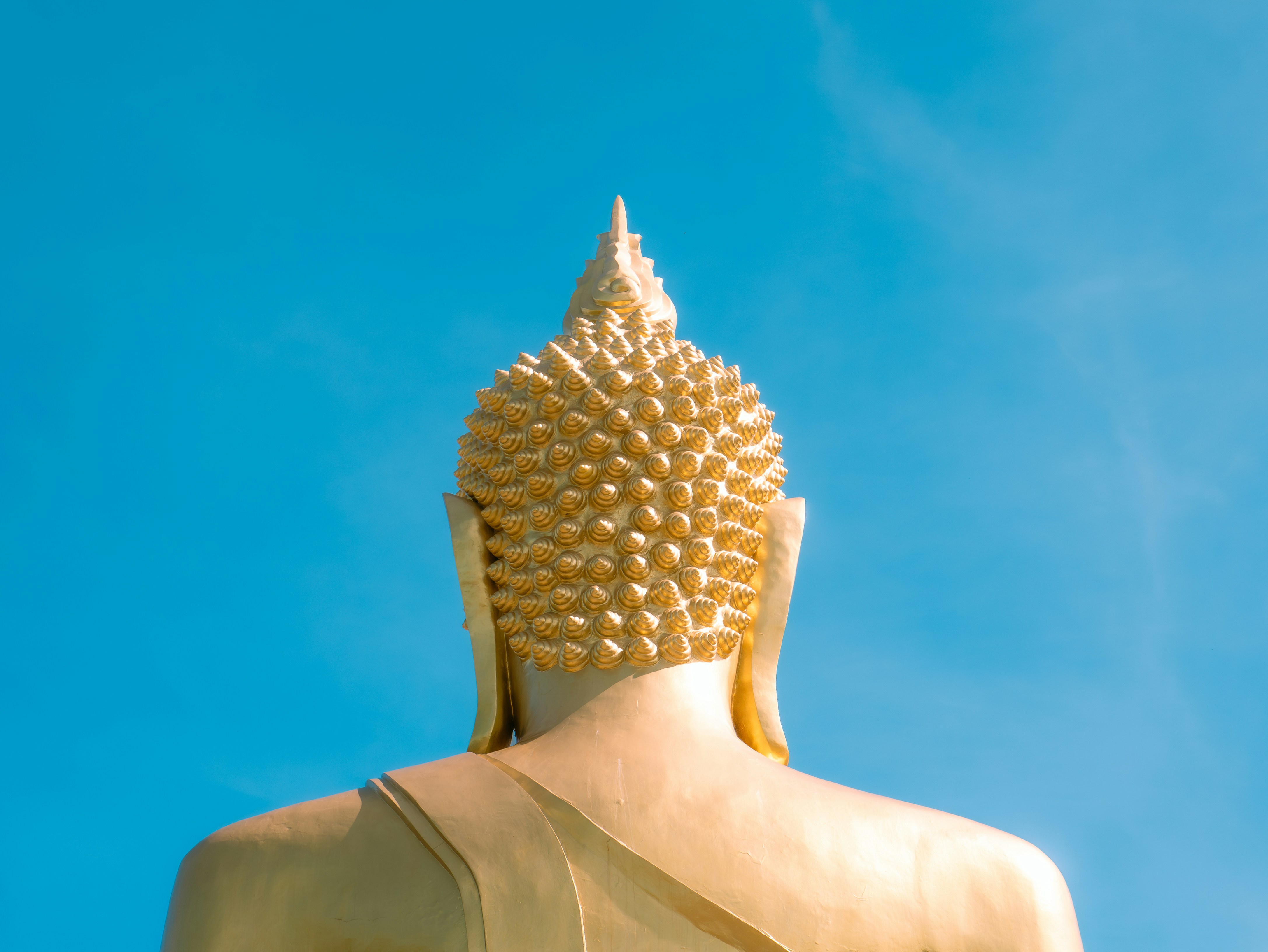 Gilded Serenity Beneath a Cerulean Sky