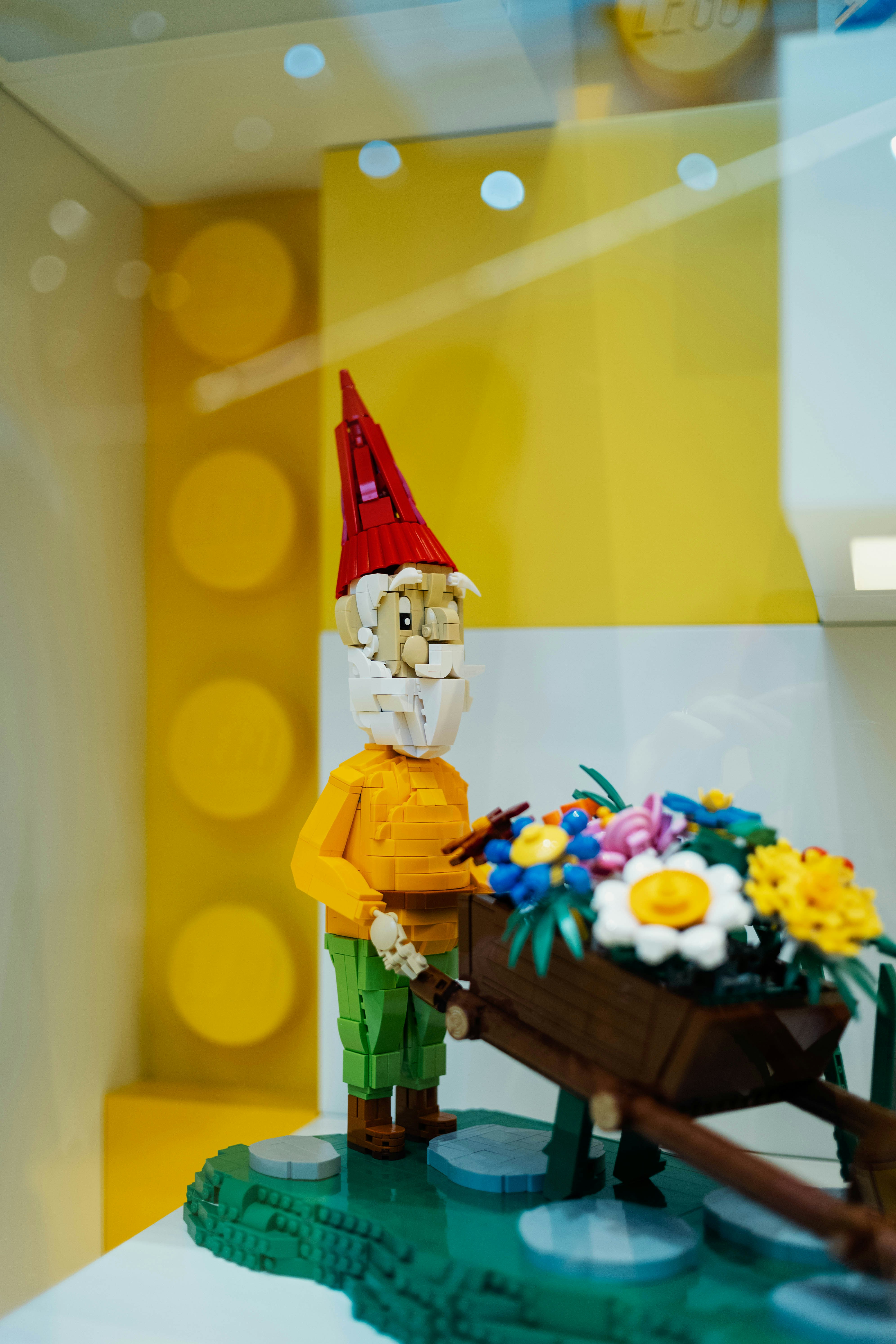 Brick Gnome and the Flower Cart: a Sunlit LEGO Still Life