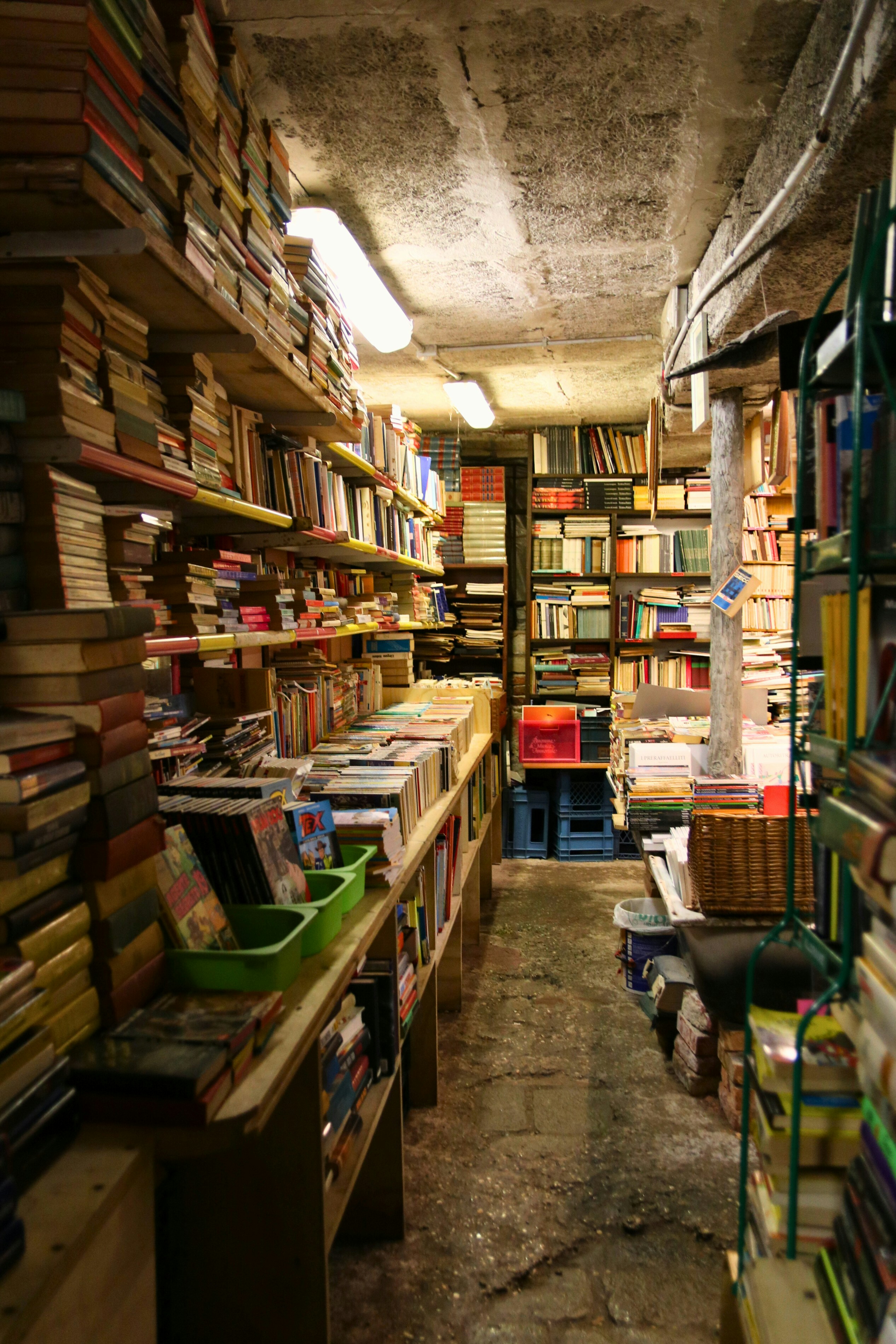 A long narrow room filled with lots of books photo – Free Venice Image ...