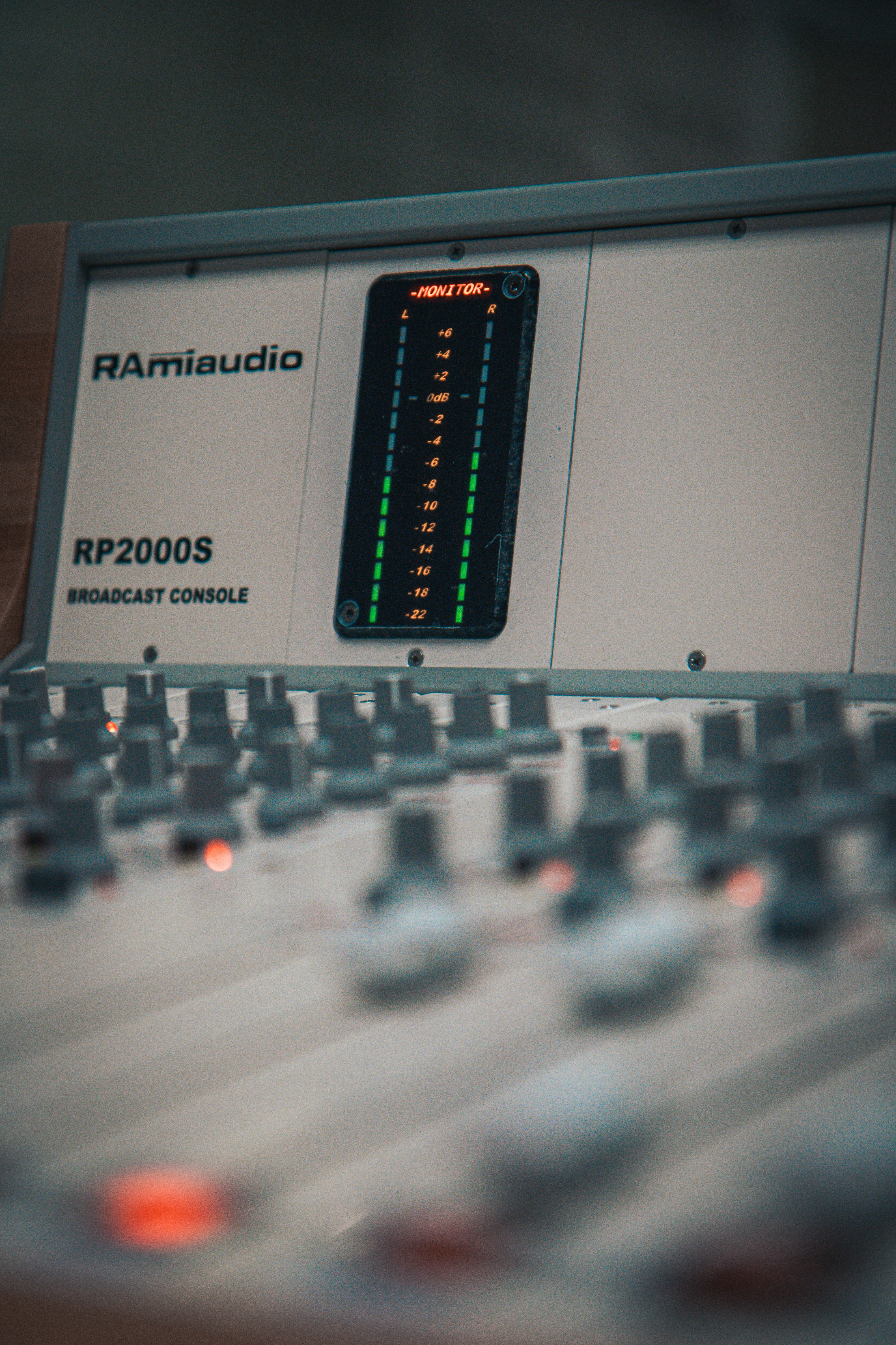 Analog Meterboard in a Studio Console