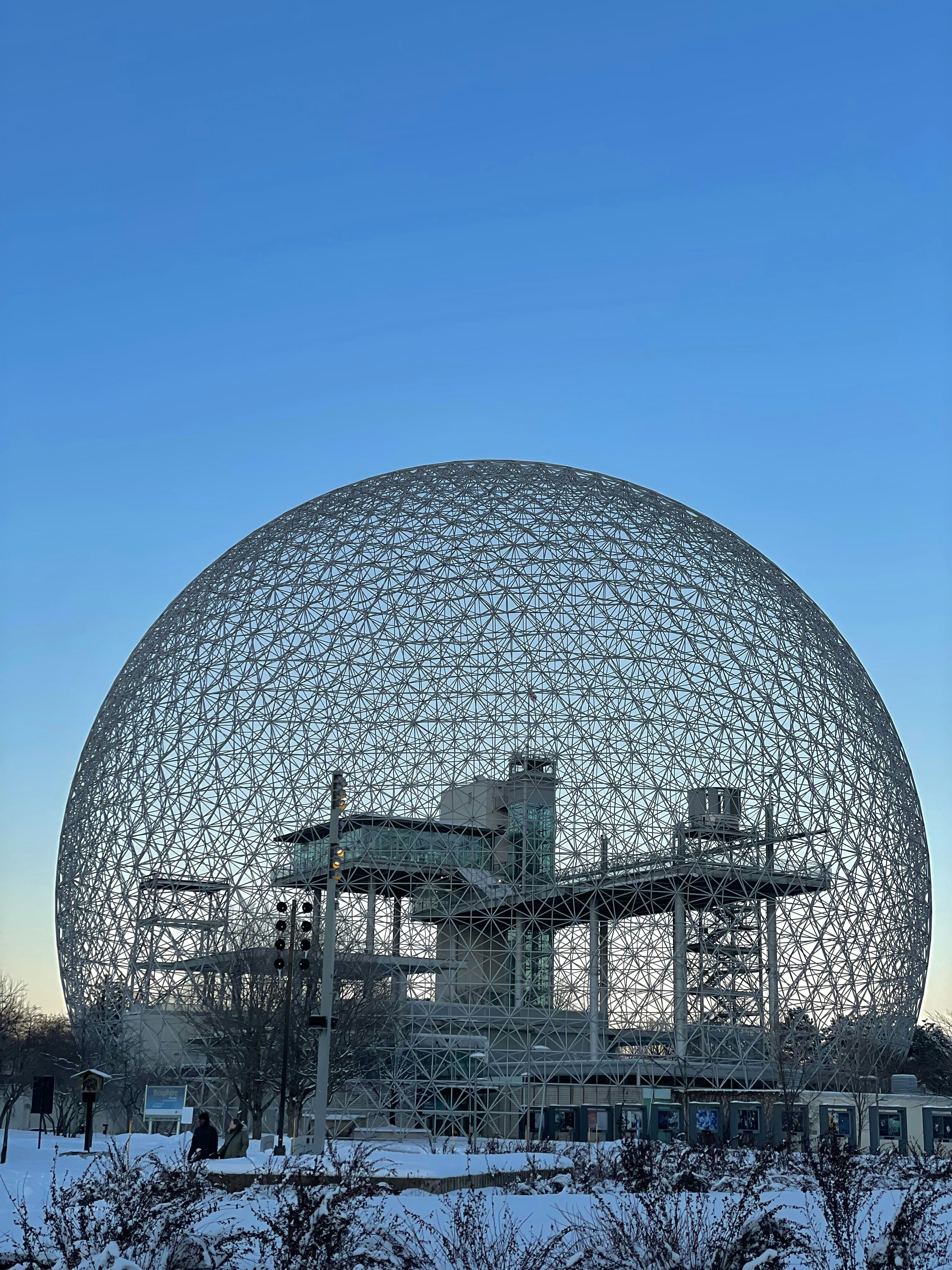 snow dome in the city