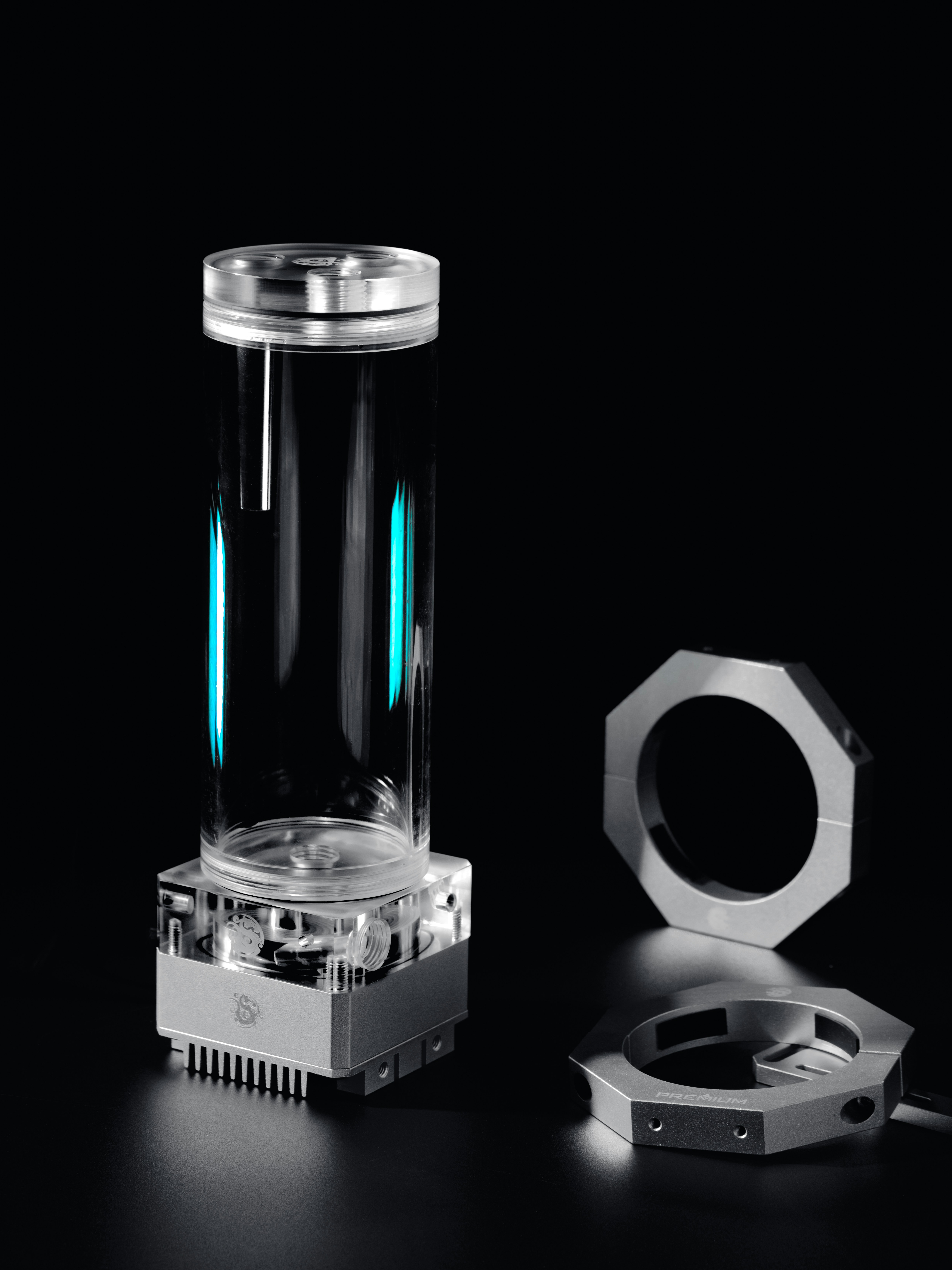 Glass Cylinder Assembly: Quiet Geometry in Studio Noir