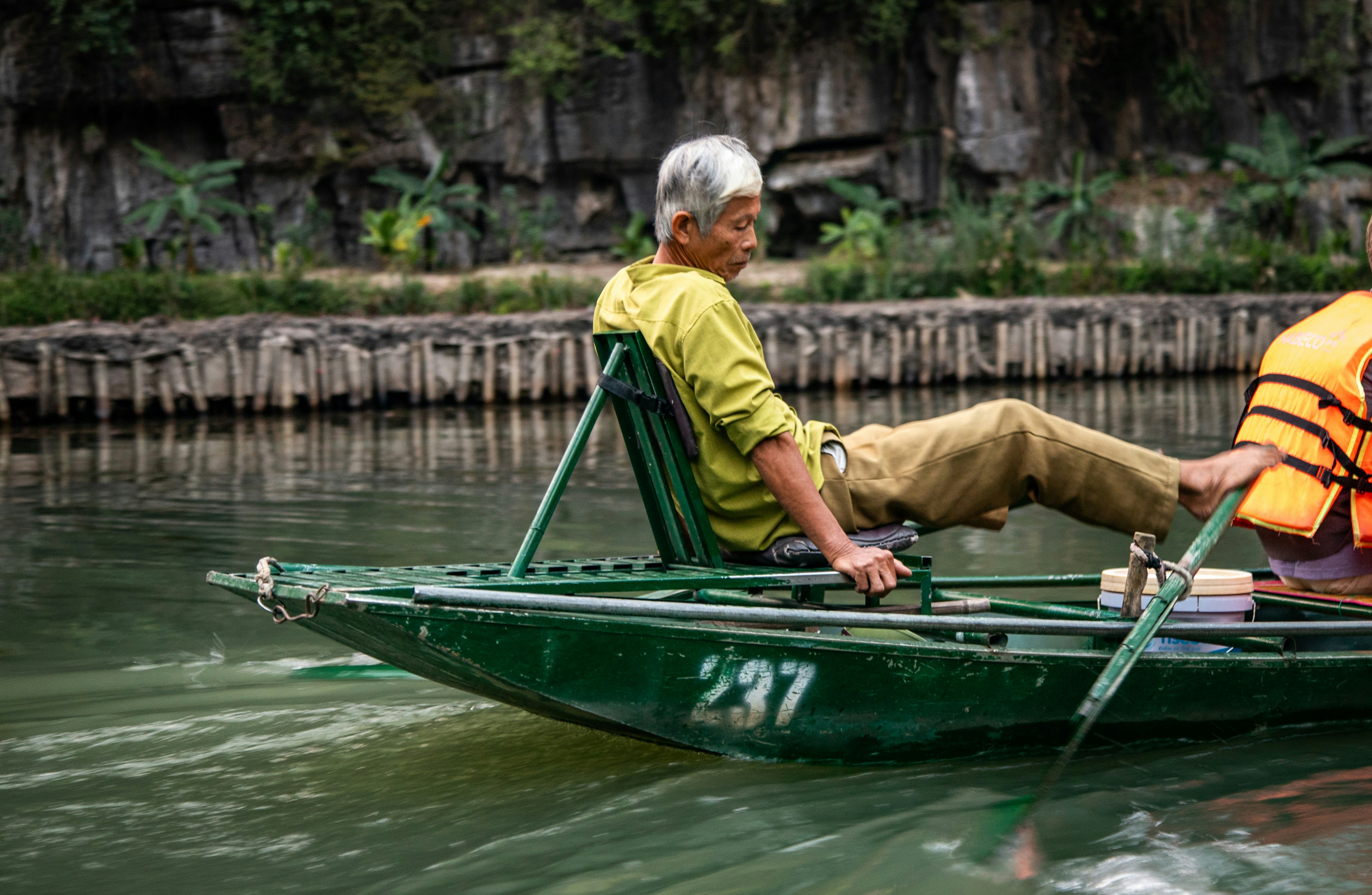 Serene Rowing Journey on Tranquil Waters