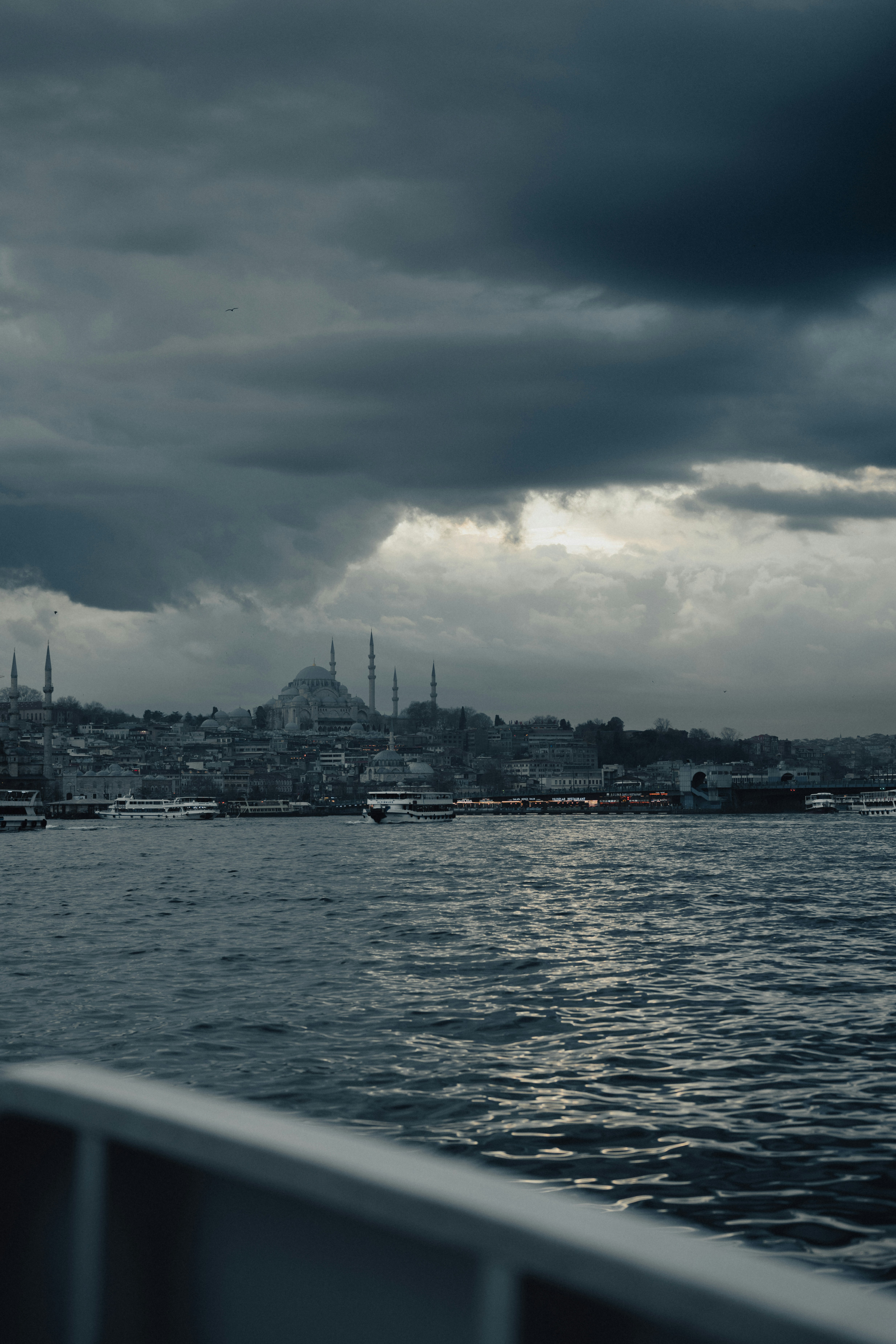Stormbound Istanbul: Minarets Piercing a Turbulent Sky