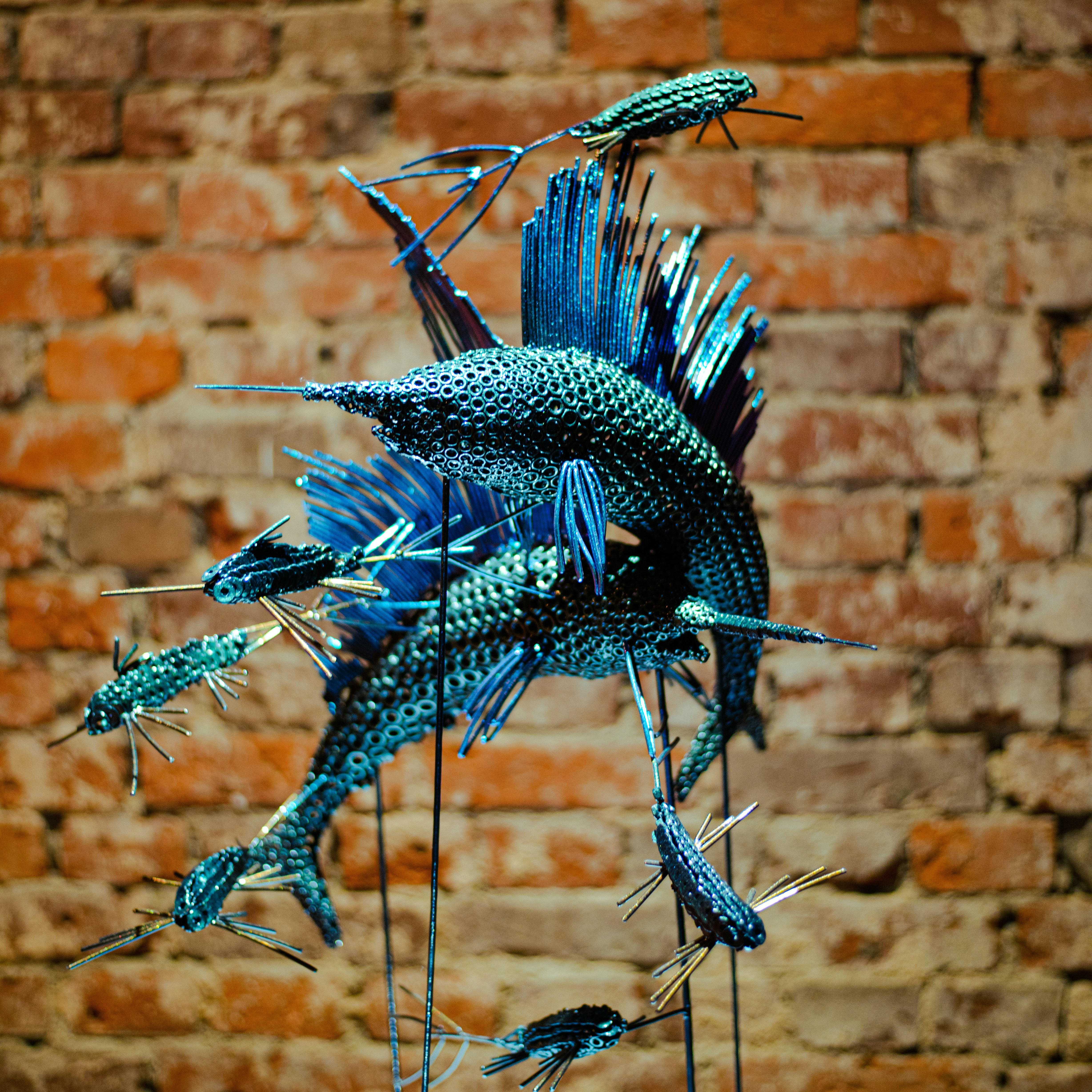 Aquatic Symphony: A Dance of Metal Fish