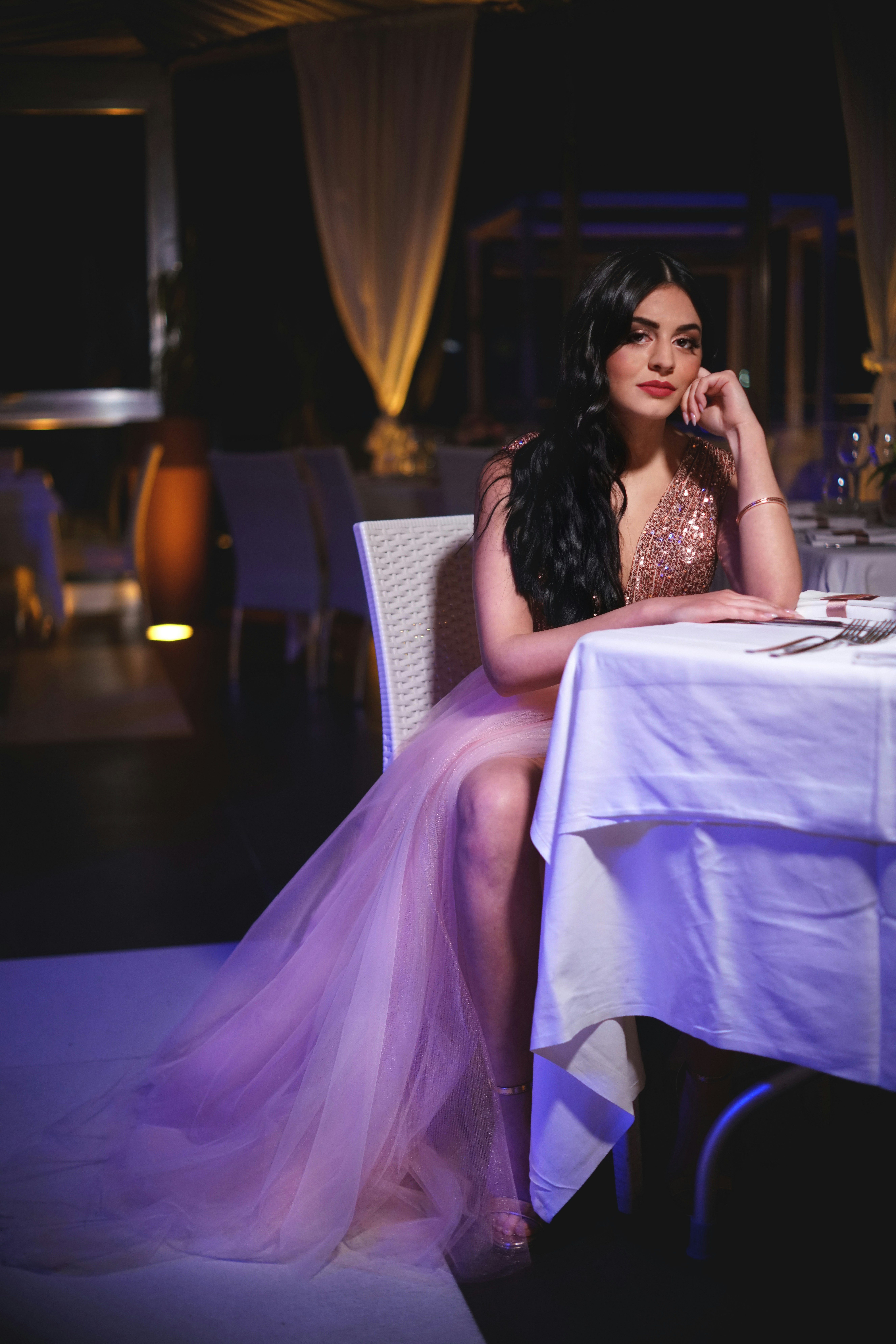 Sequin Serenade: A Velvet Evening at the Table