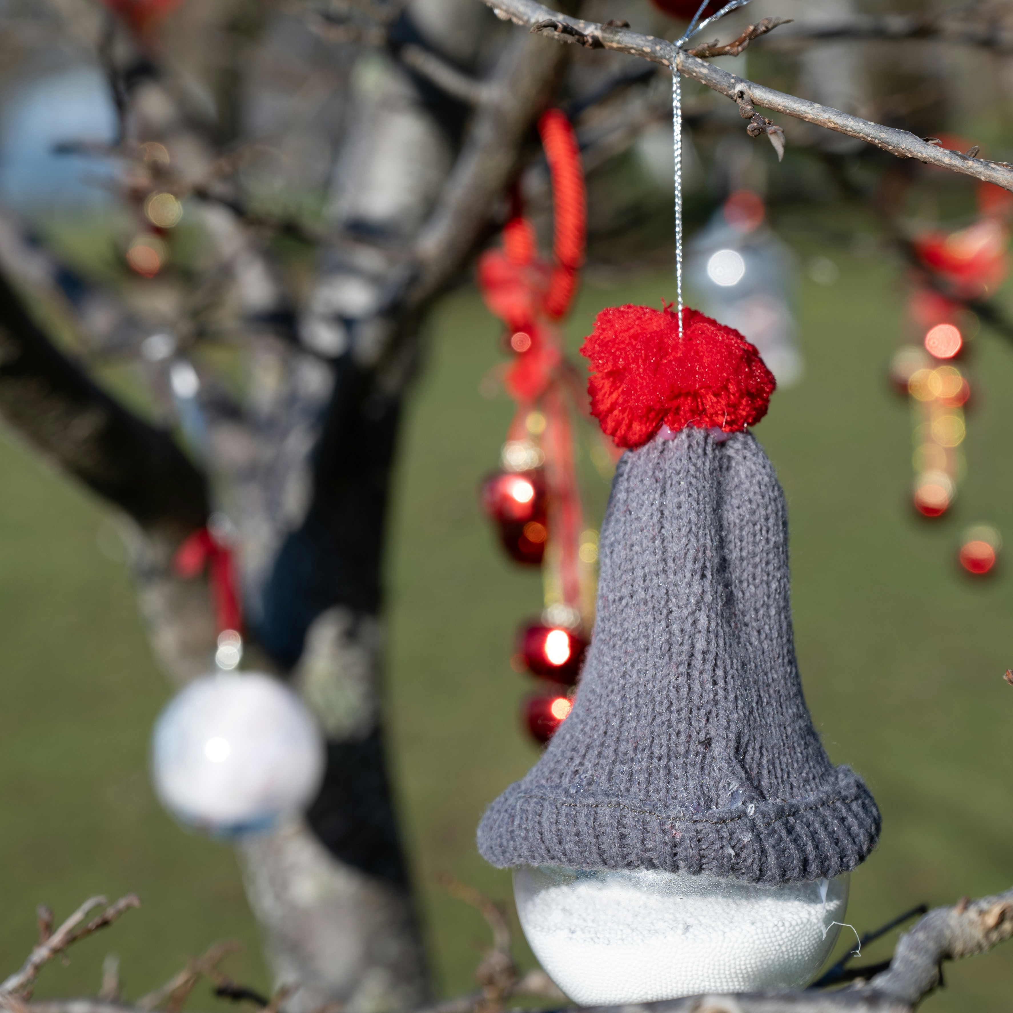Red Velvet Bell Ornament: a close-up on winter whimsy