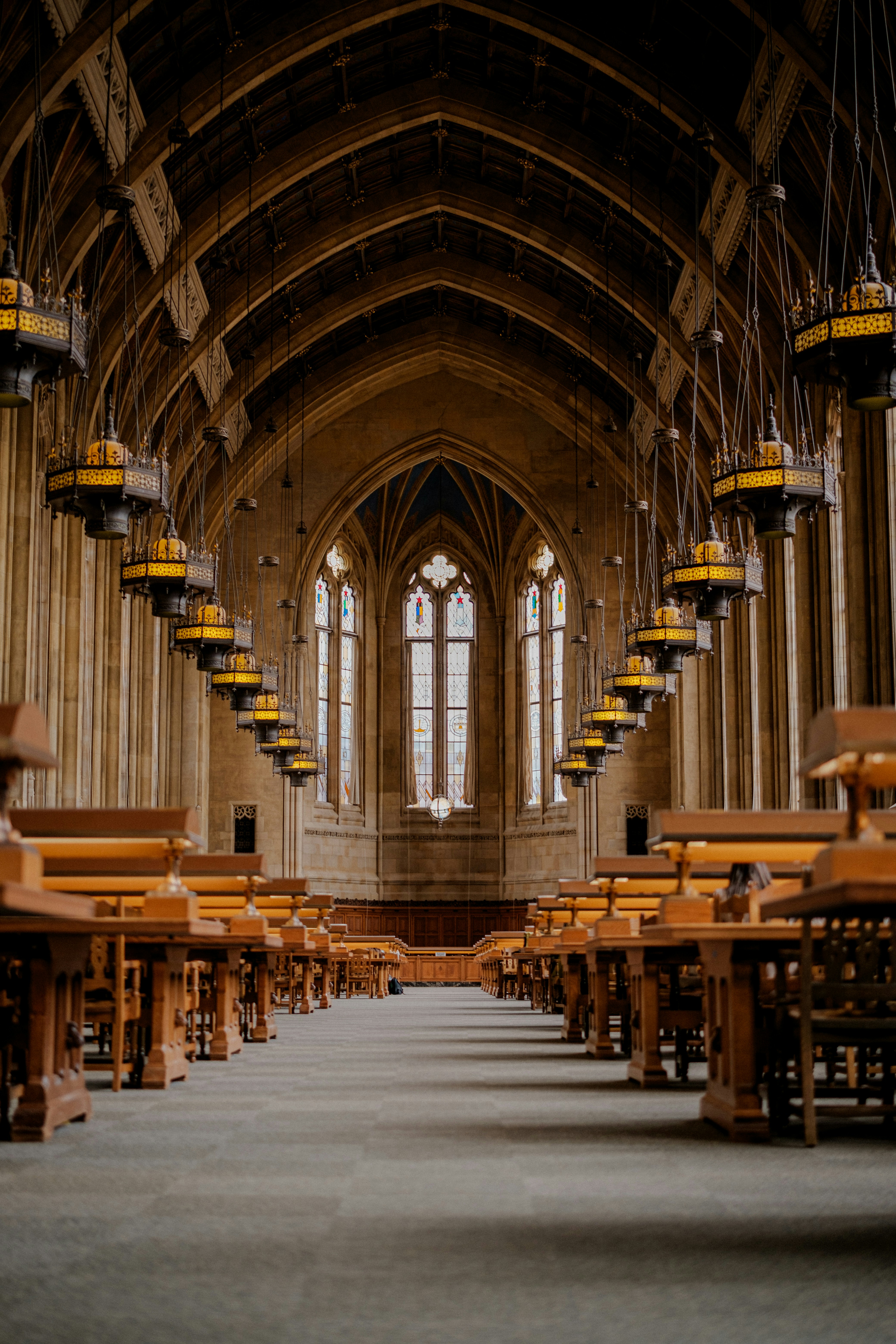 A large room with a bunch of tables in it photo – Free Building Image ...