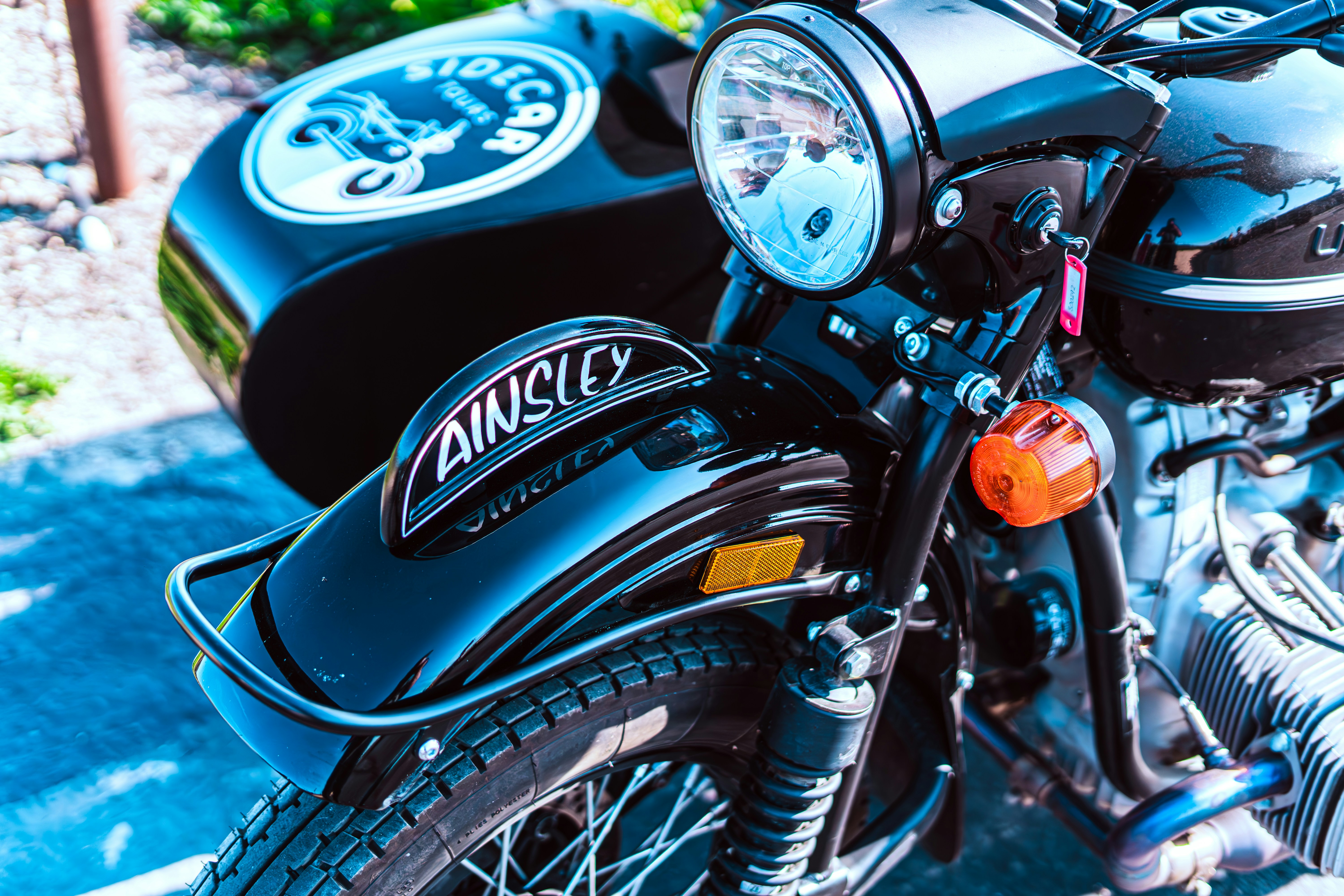 A glossy Ride: Ainsley Badged Triumph at Rest