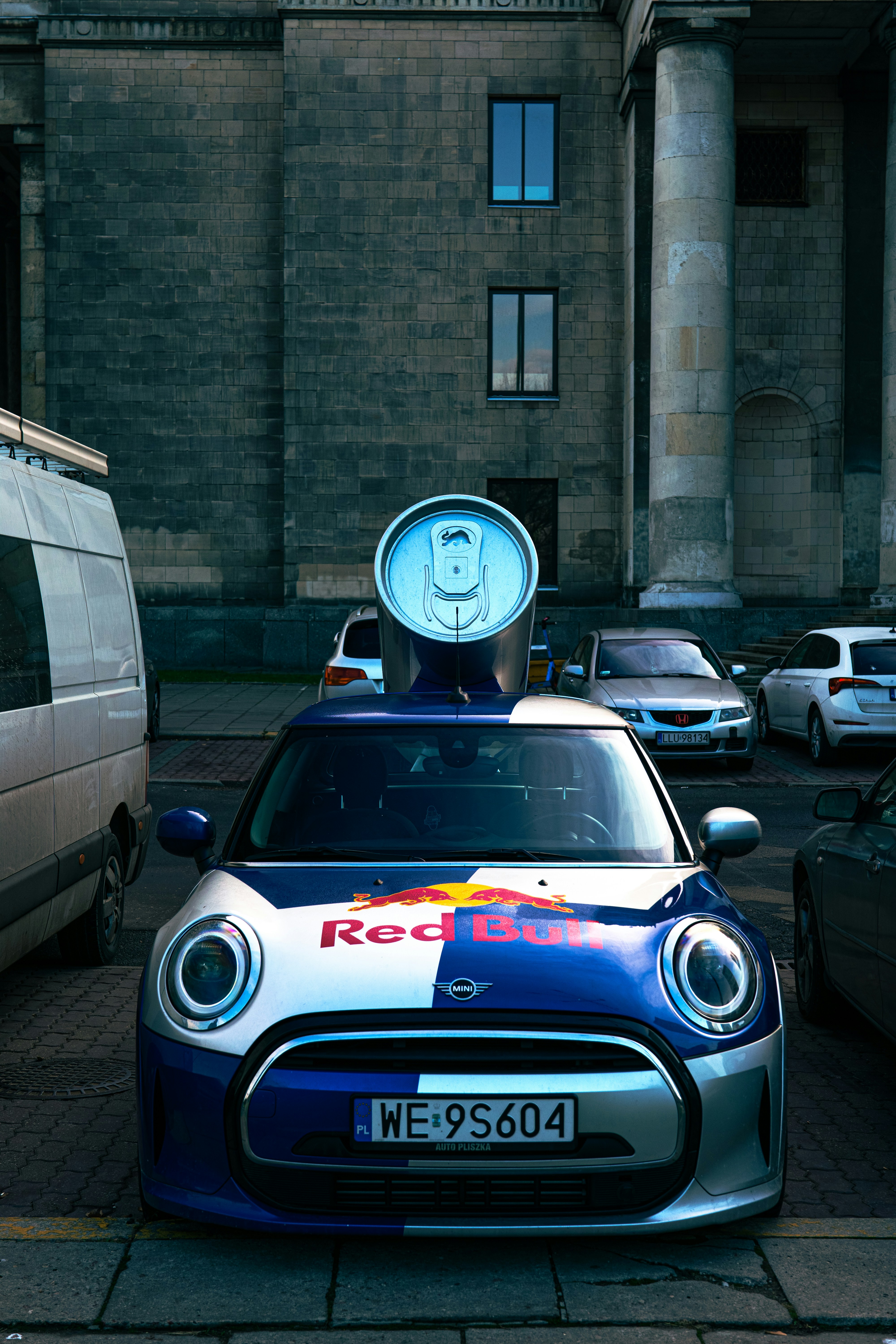 Red Bull Meets the Street: A Mini Cooper Sentinel with a Pulled-Back Can