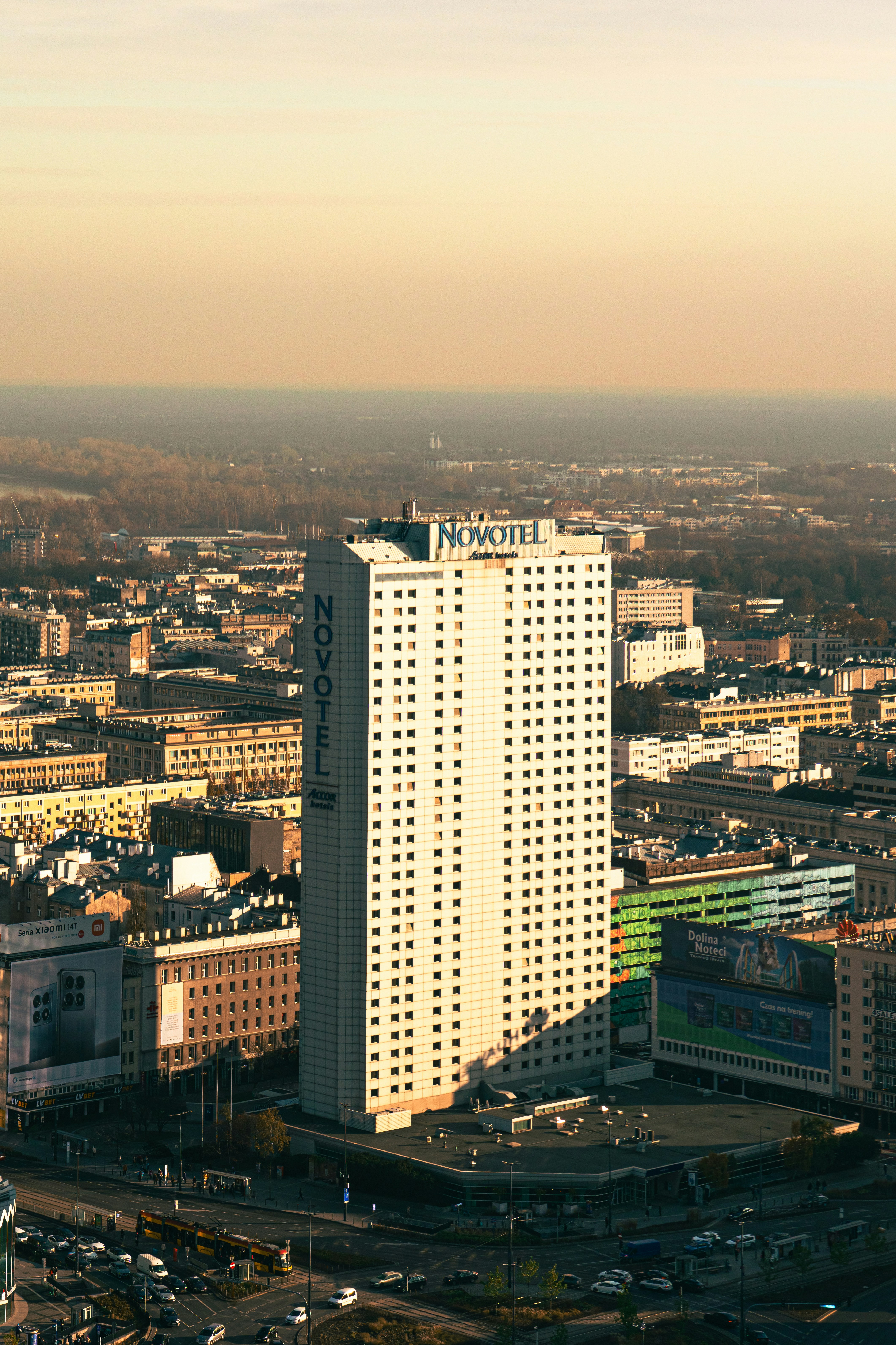 Tall Novotel Rising Above a Busy City Grid