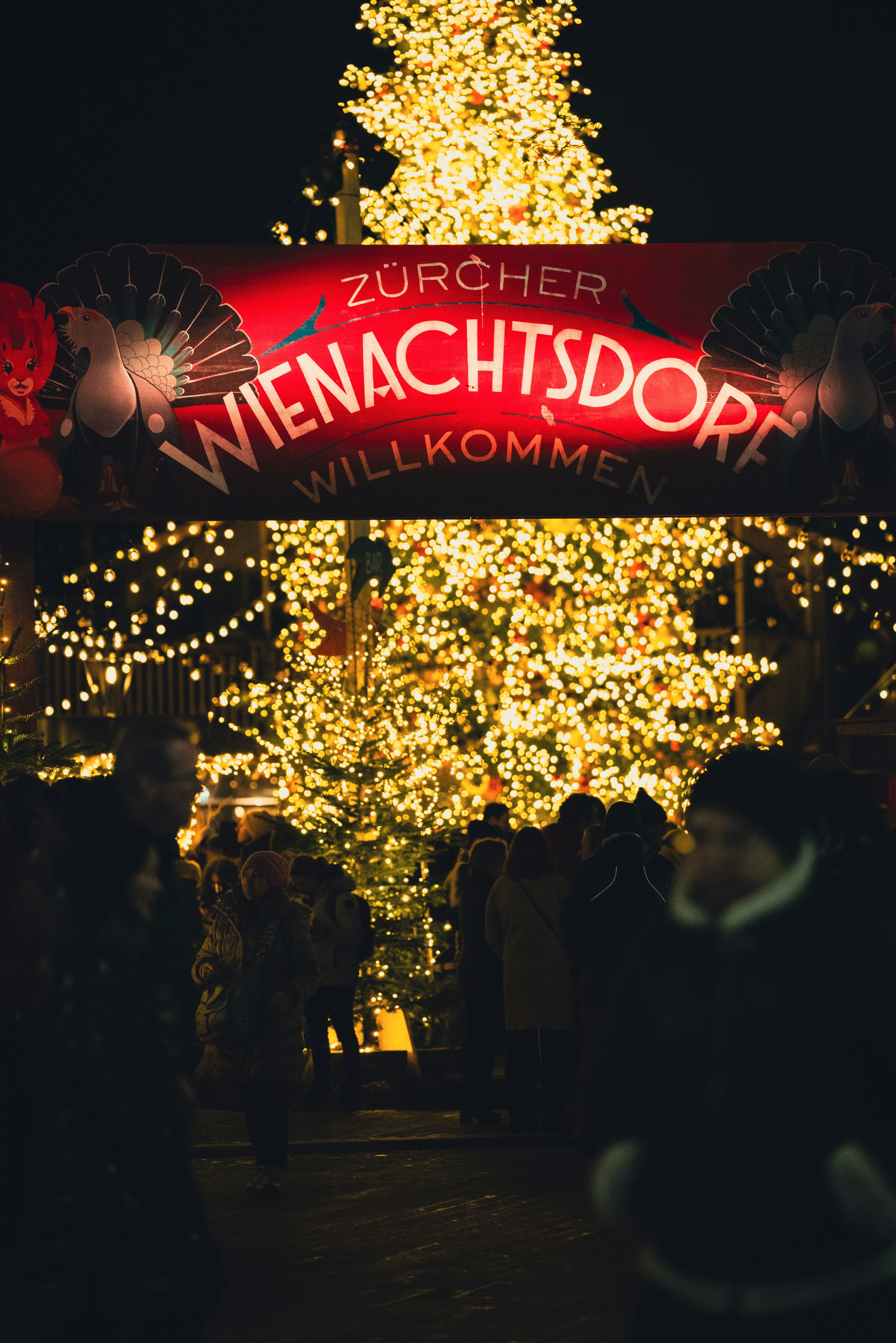Arch of Warmth Over Zurich's Weihnachtsdorf