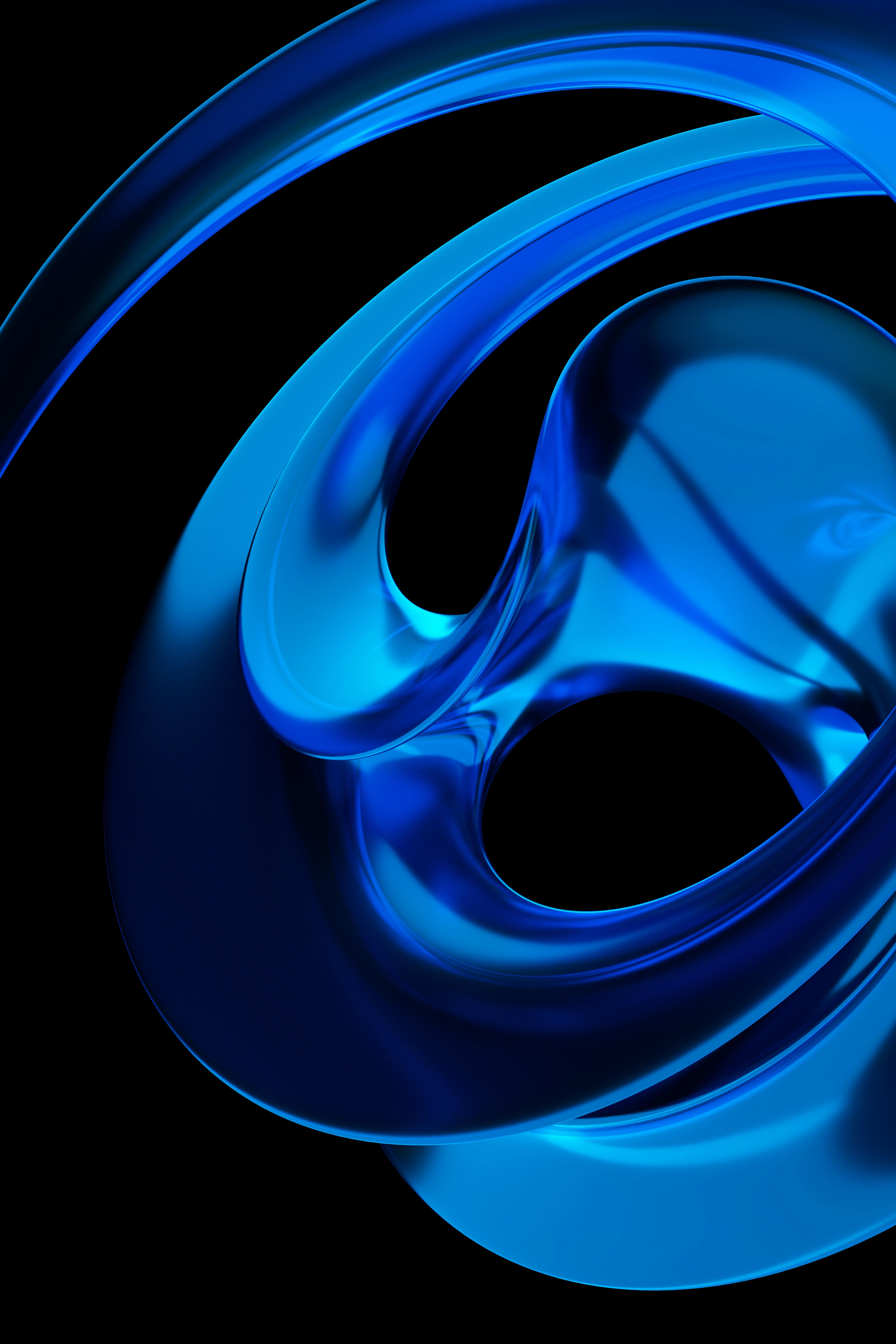 A blue abstract design on a black background photo – Free Wallpaper ...