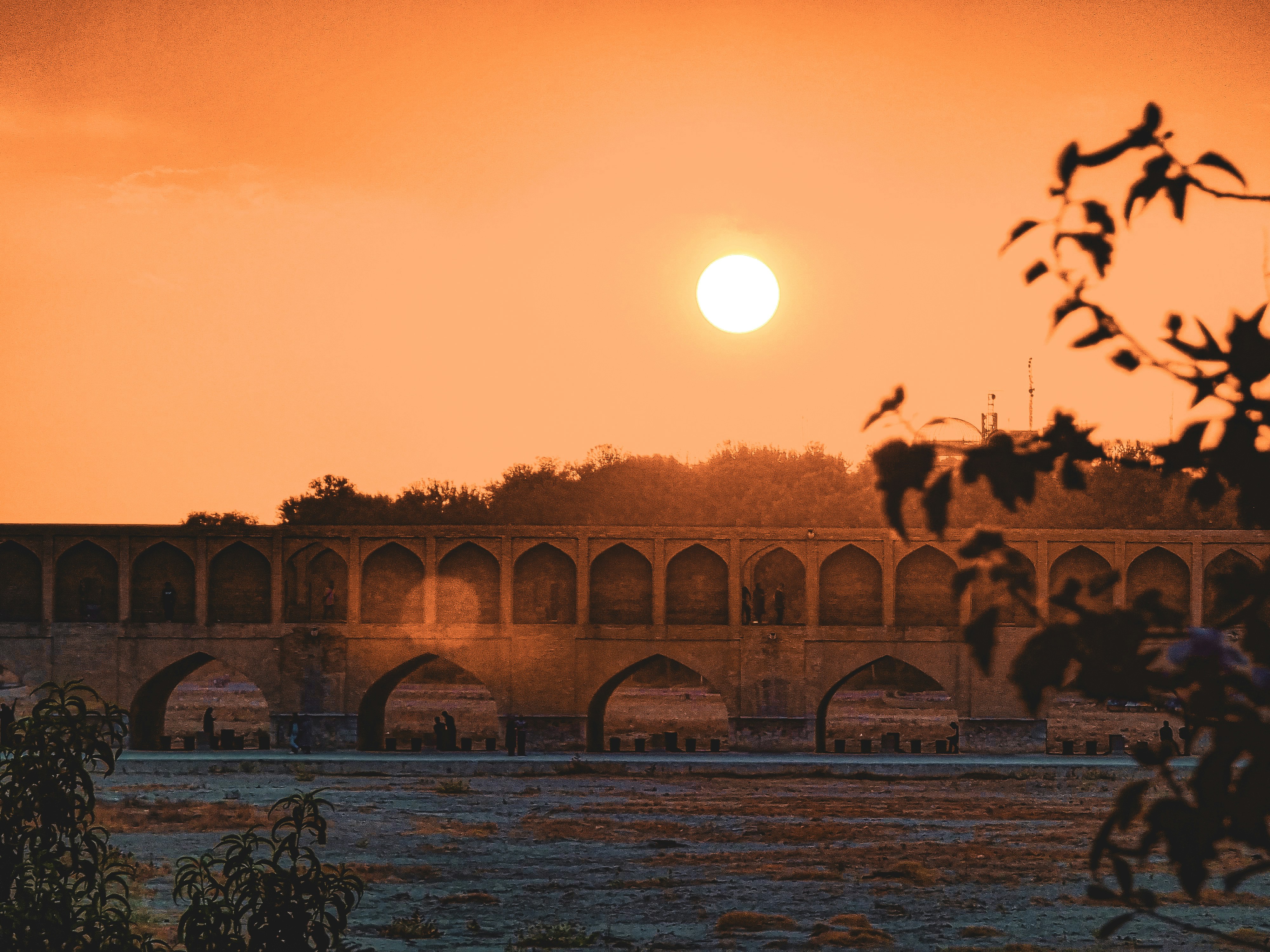 Golden Dusk Over Arched Heritage
