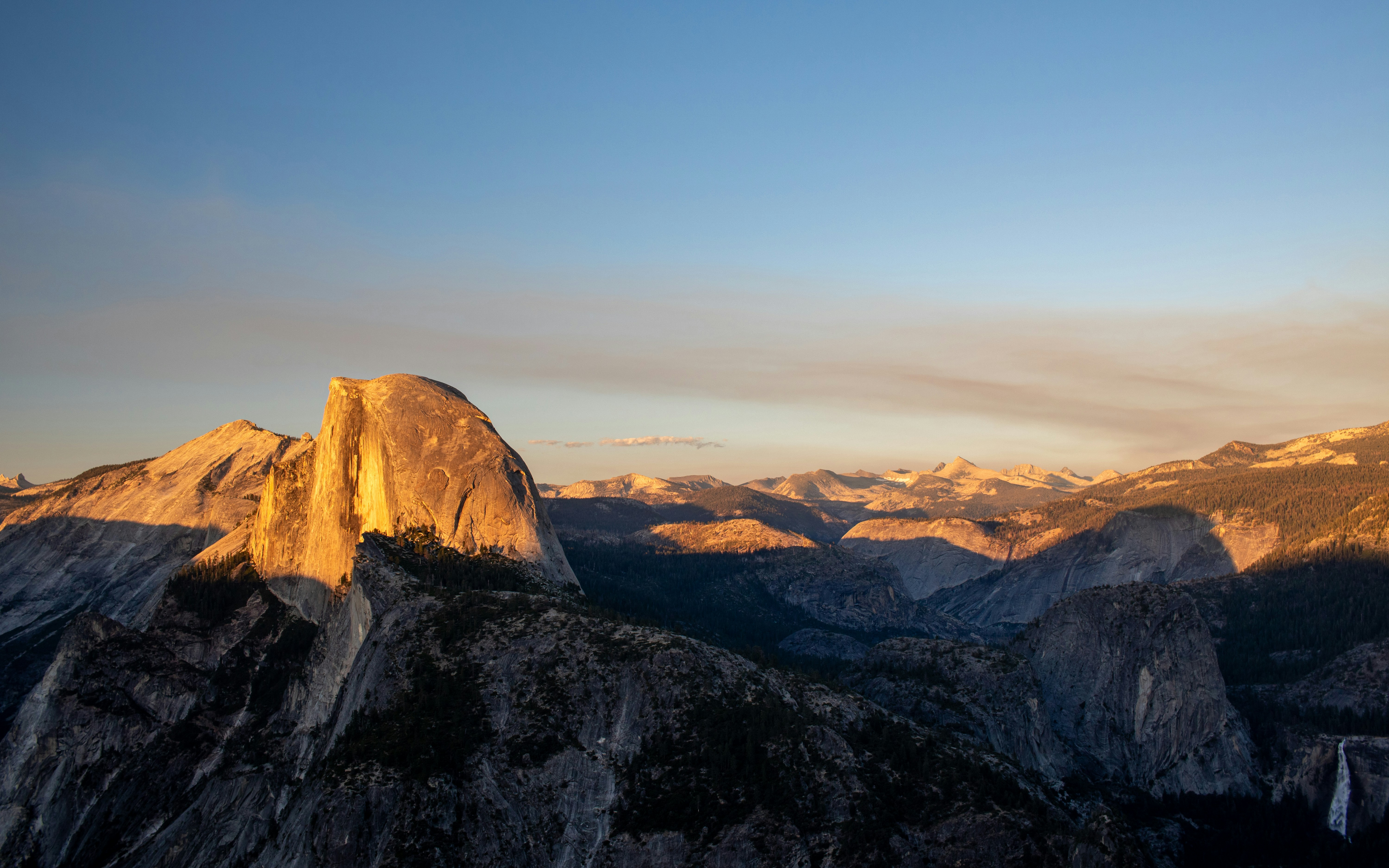 A view of the mountains from the top of a mountain photo – Free Glacier ...