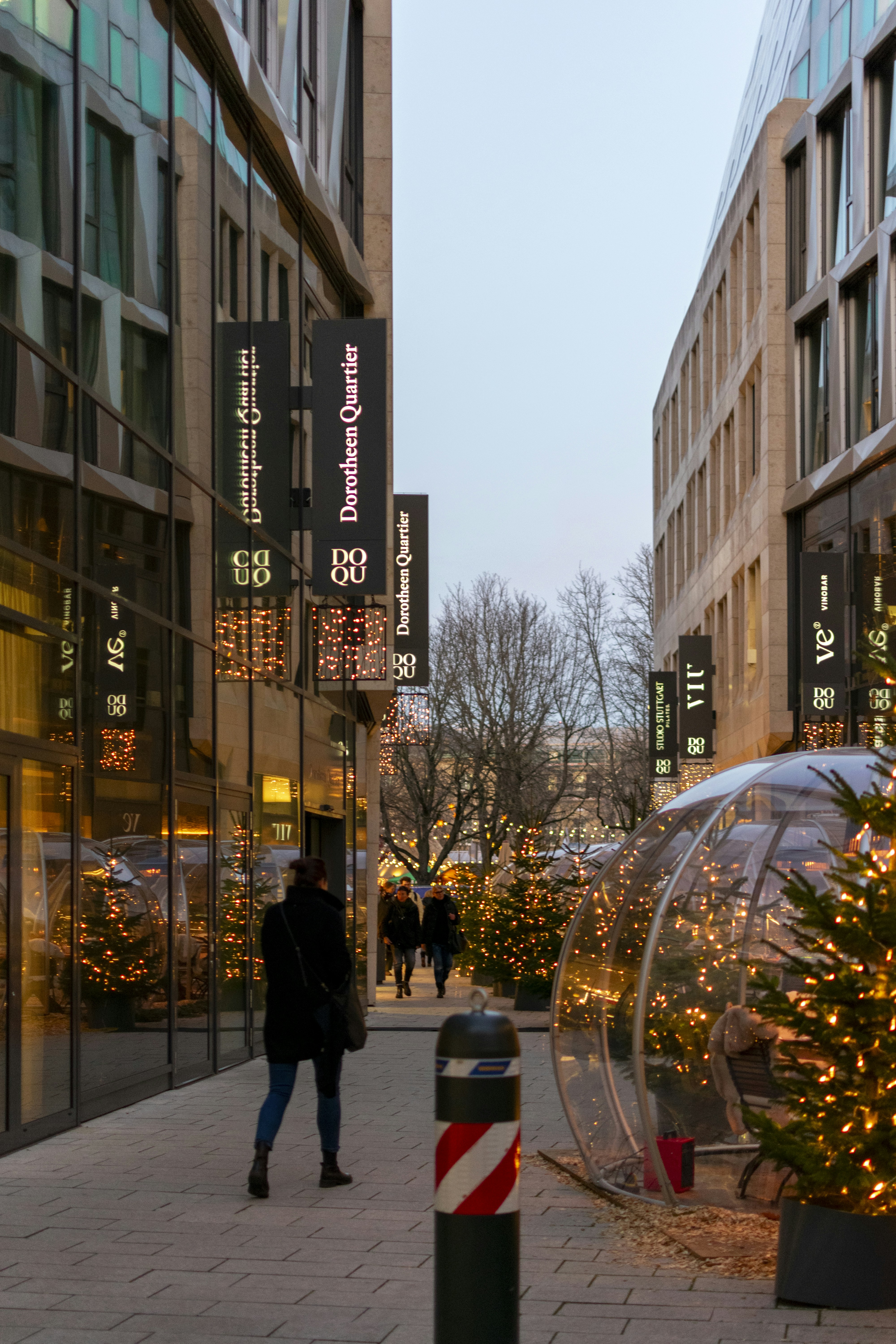 Midwinter Glow Between Glass Facades